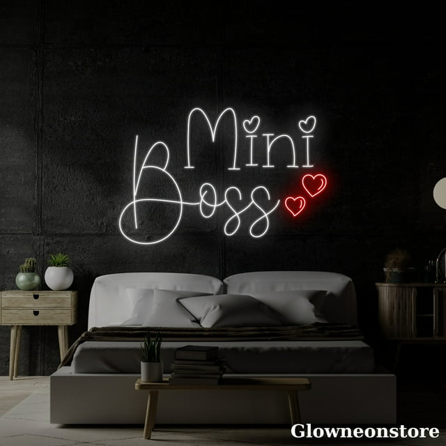 Glowneon Mini Boss Neon Sign, Mini Boss Led Light, Home Bar Party Decor ...