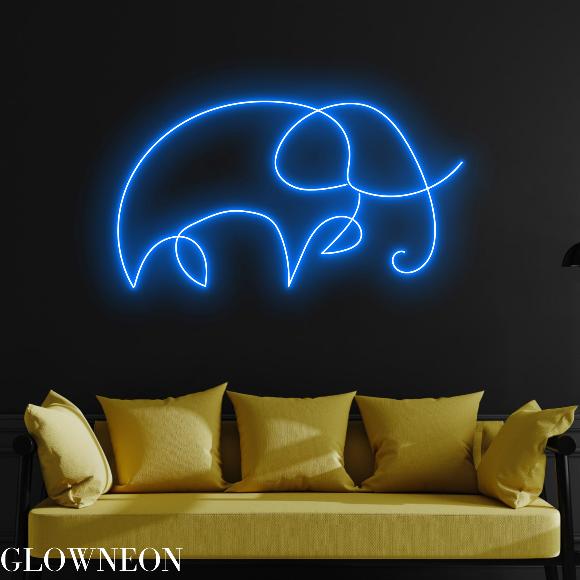 Glowneon Minimalist Elephant Neon Sign, Elephant Led Sign, Kid Gifts ...