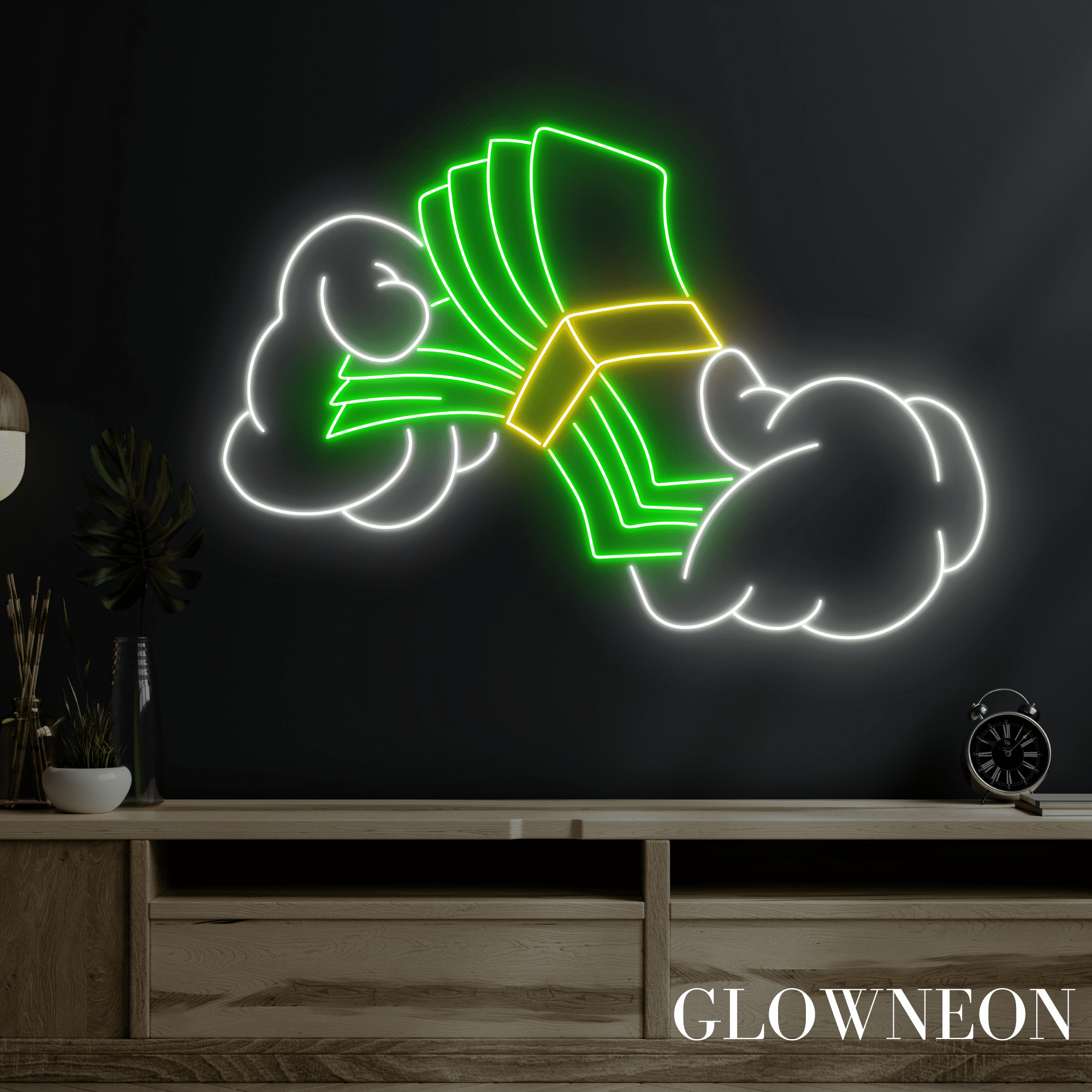Glowneon Money Neon Sign, Money Led Sign, Money Wall Art Decor ...