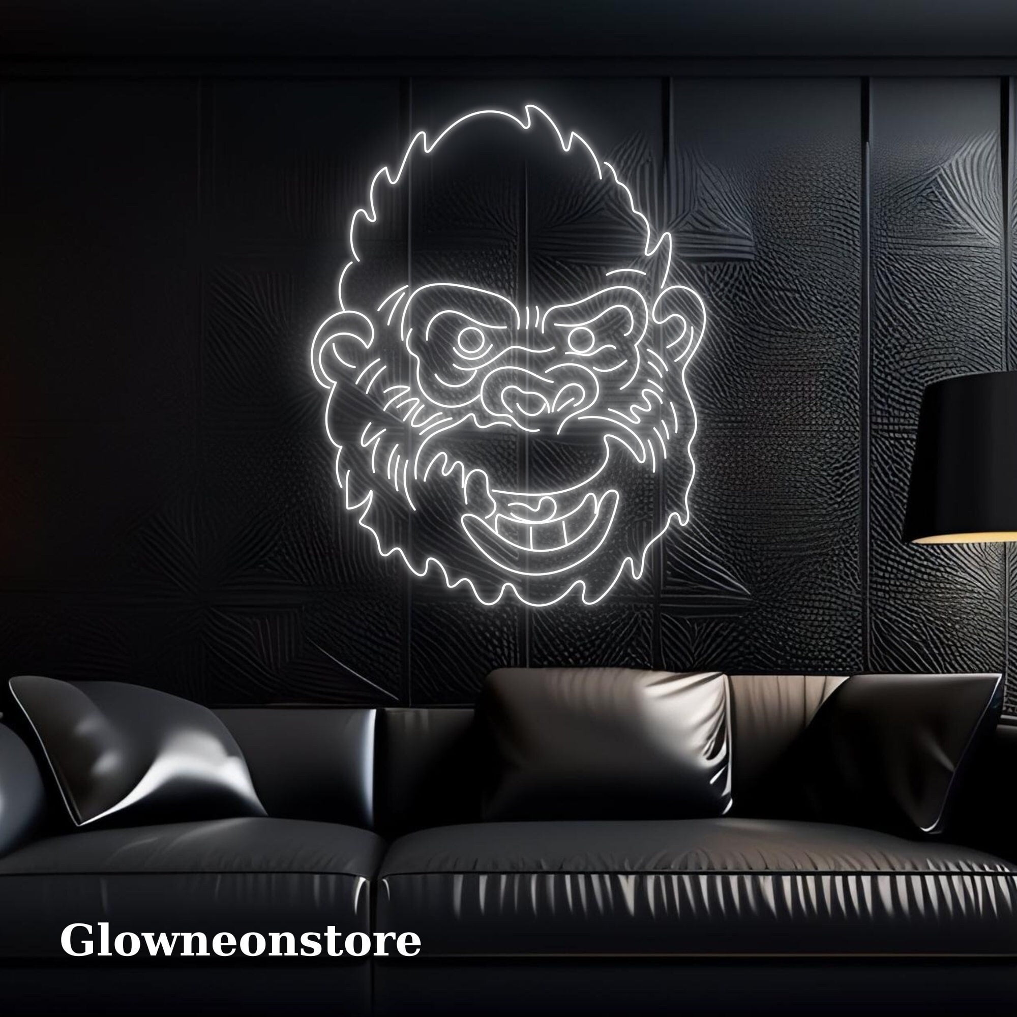 Glowneon Monkey Neon Sign, Mokey Led Sign, Handmade Monkey Led Light ...