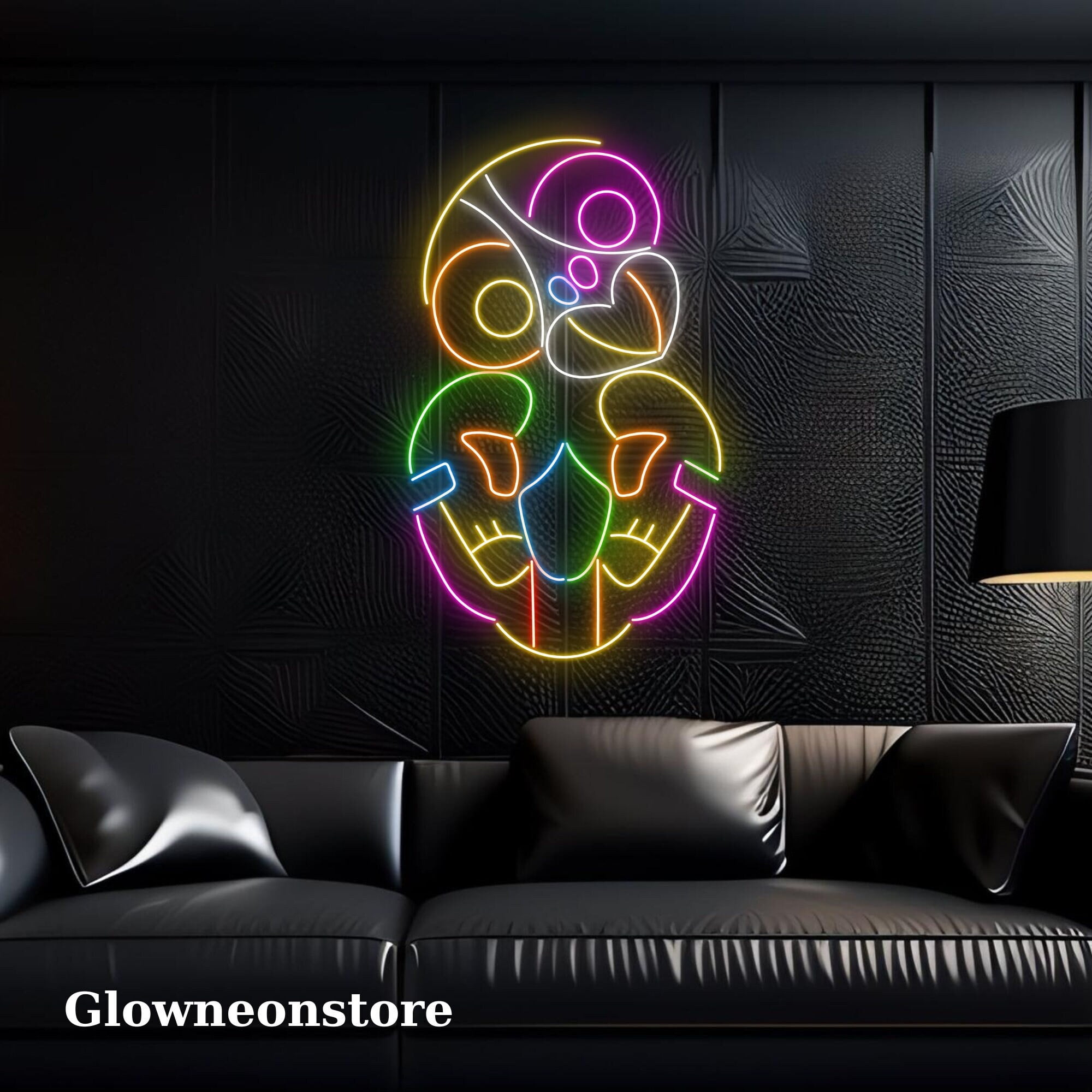 Glowneon Monkey Symbol Neon Sign, Monkey Symbol Led Light, Animal ...