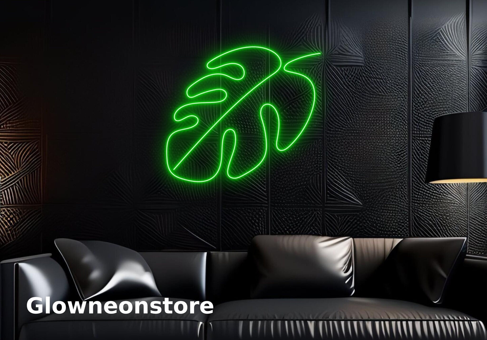 Glowneon Monstera Leaf Neon Sign, Monstera Leaf Led Light, Plant Tree ...
