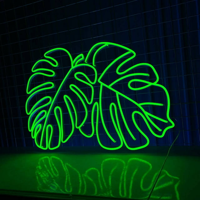 Glowneon Monstera Plant Neon Sign, Monstera Floral Led Decor - Walmart.com