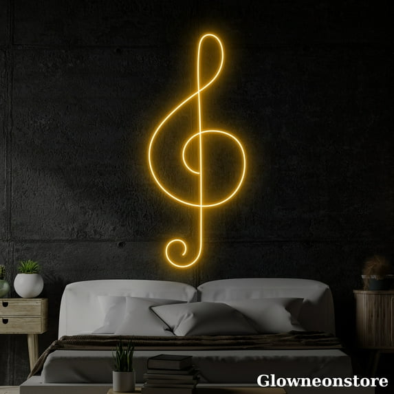 Glowneon Music Note Neon Sign, Piano Note Led Sign, Musical Notes Sign ...