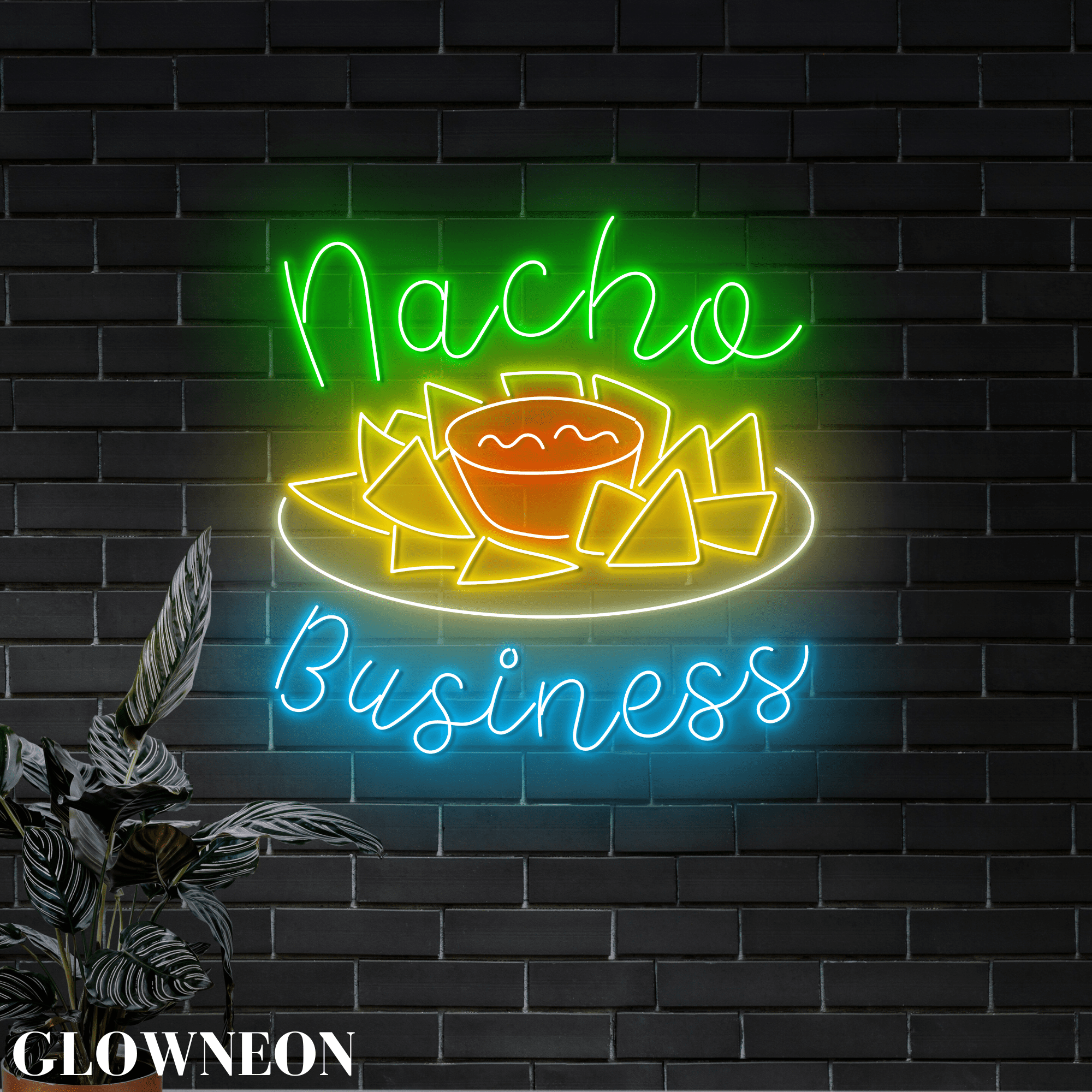 Glowneon Nachos Business Neon Light Sign, Mexican Nachos Store Decor ...
