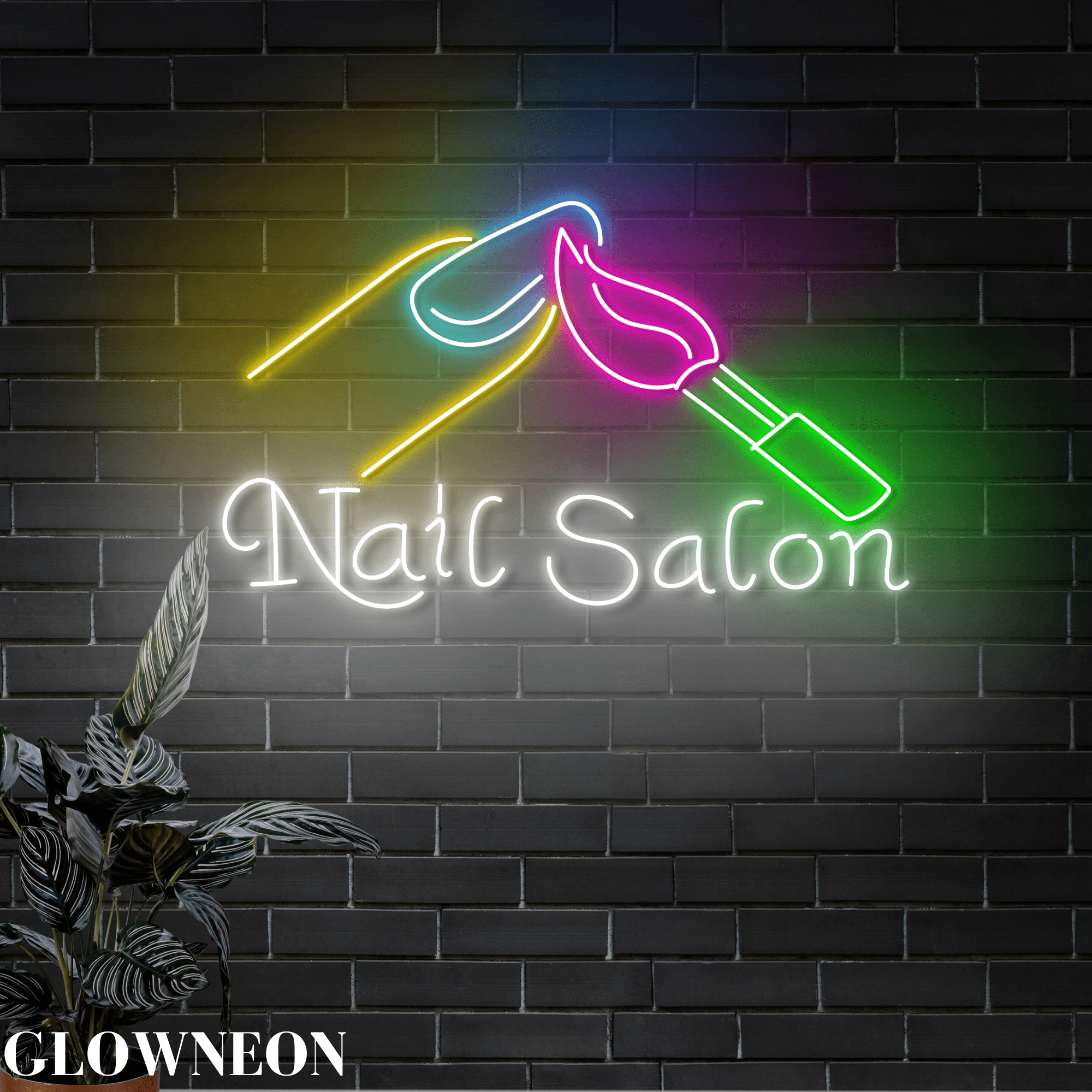 Glowneon Nail Salon Grand Opening Neon Signboard, Nail Salon Wall Art ...