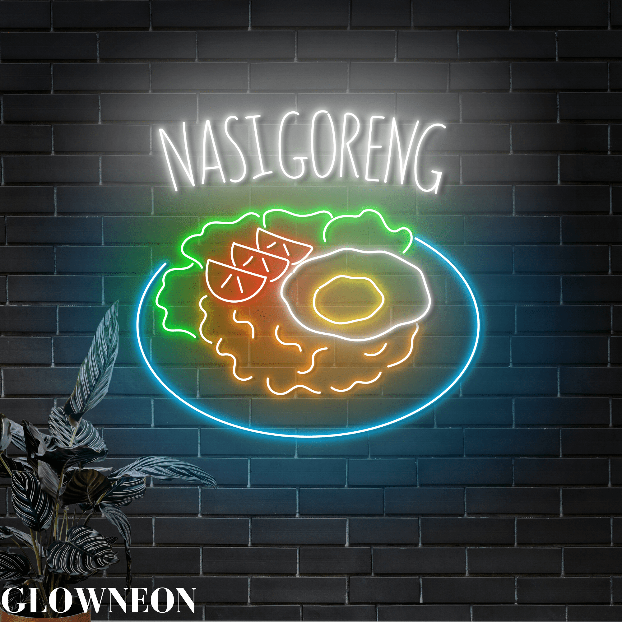 Glowneon Nasi Goreng Led Sign, Nasi Goreng Indonesian Shop Wall Decor ...