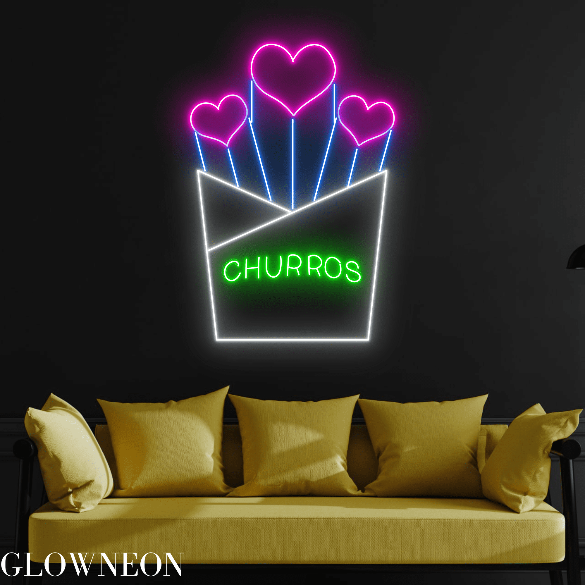 Glowneon Neon Led Sign For Grand Opening Spanish Churros Wall Decor ...