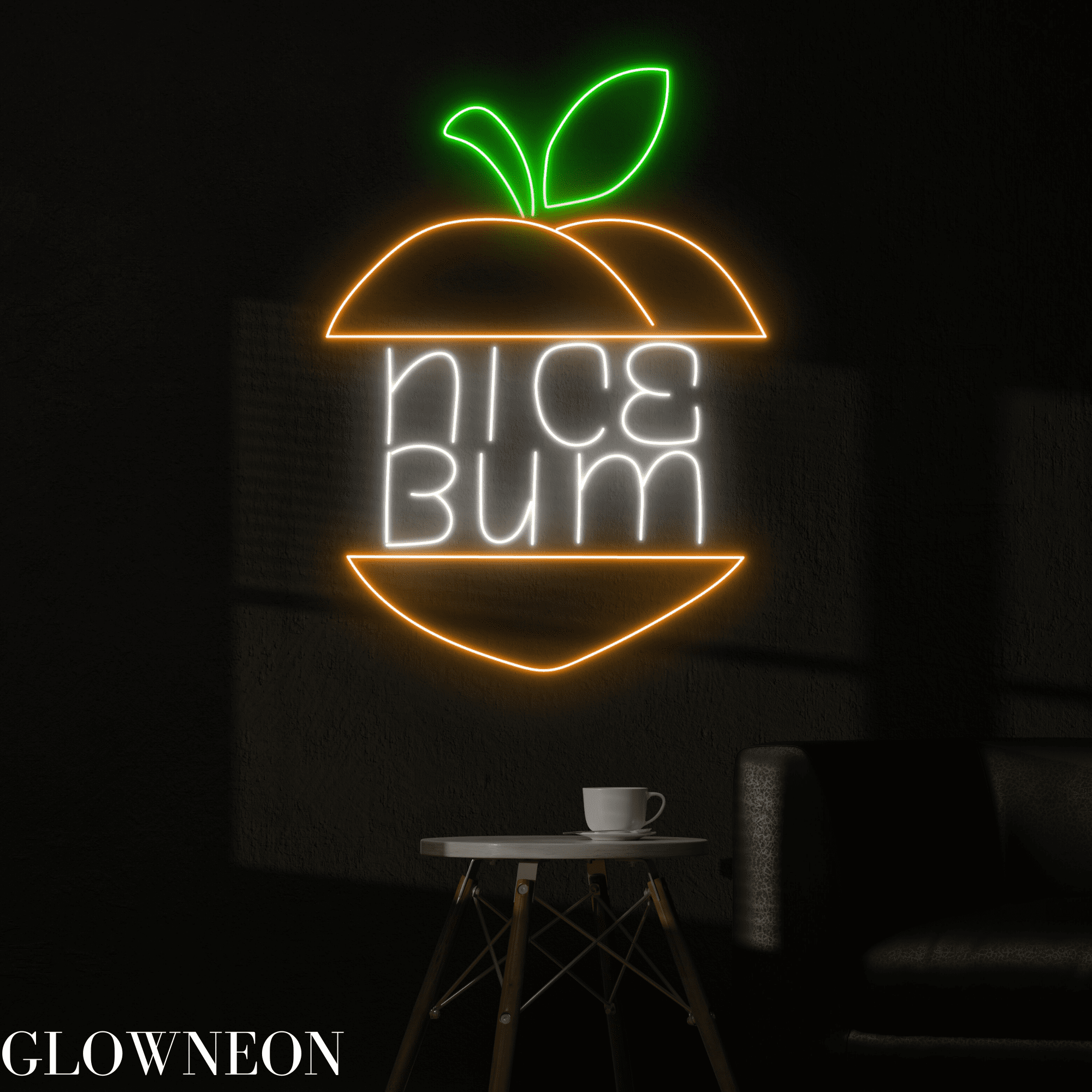 Glowneon Nice Bum Neon Sign, Nice Bum Led Sign, Bathroom Toilet Sign ...