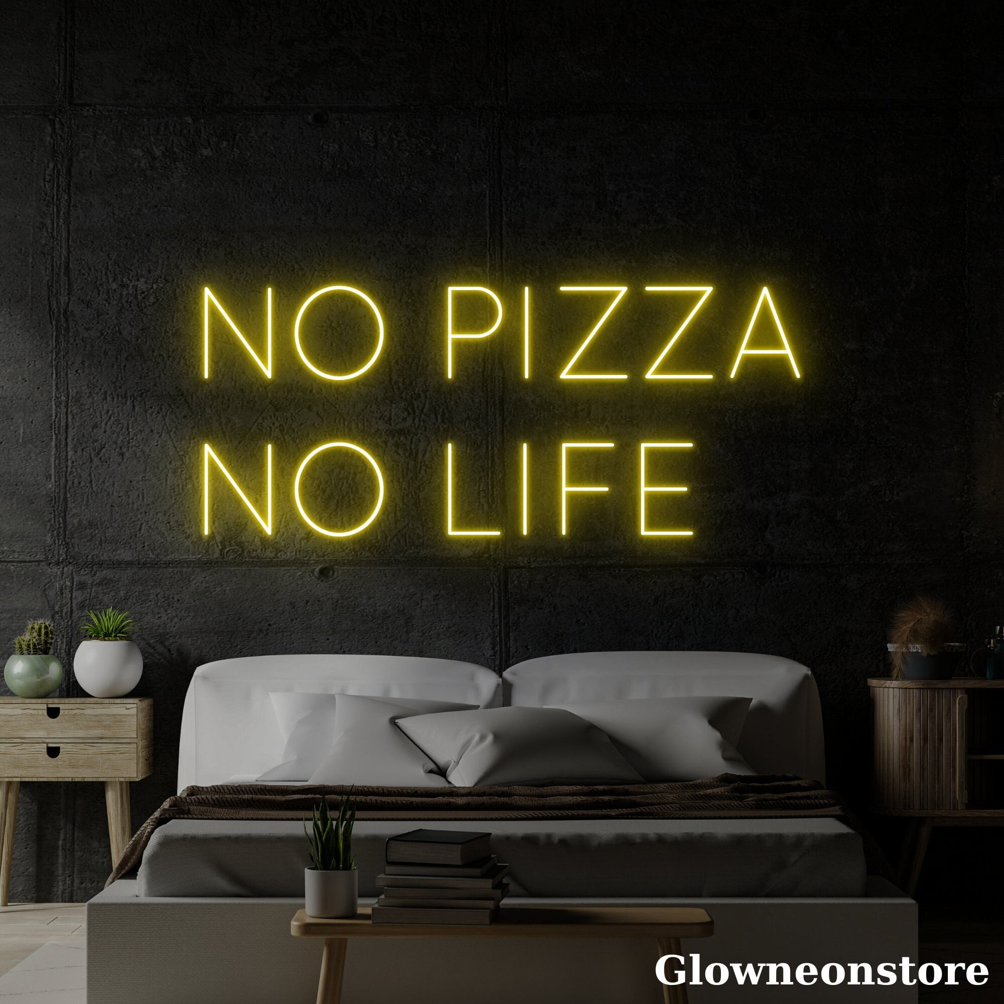 Glowneon No Pizza No Life Neon Sign, Pizza Led Sign, Restaurant Sign ...