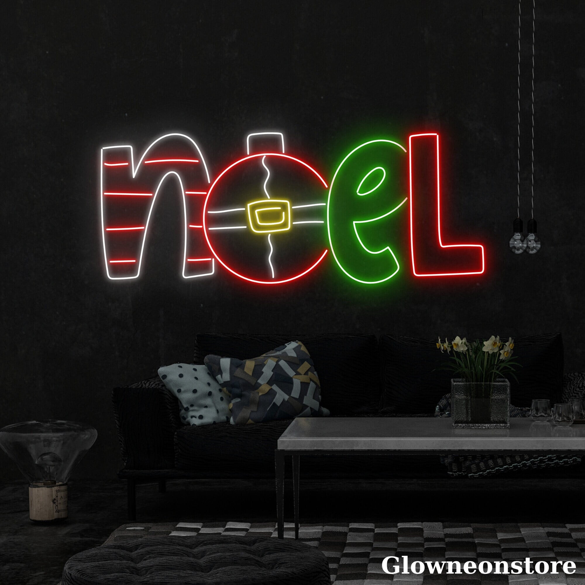 Glowneon Noel Neon Sign, Noel LED Sign, Bauble Gift Noel Led Light ...