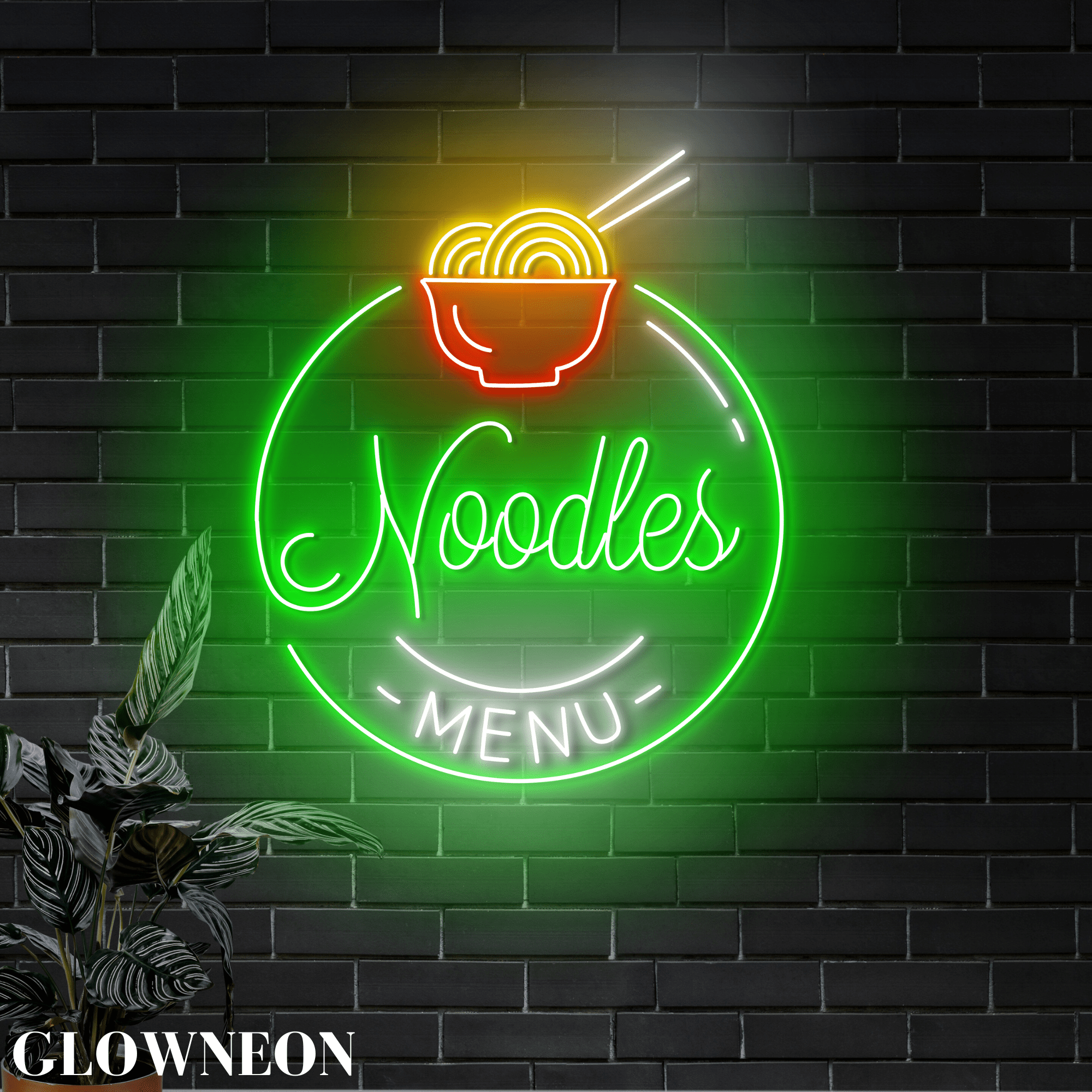 Glowneon Noodles Restaurant Neon Wall Art, Noodles Ramen Japan Decor ...