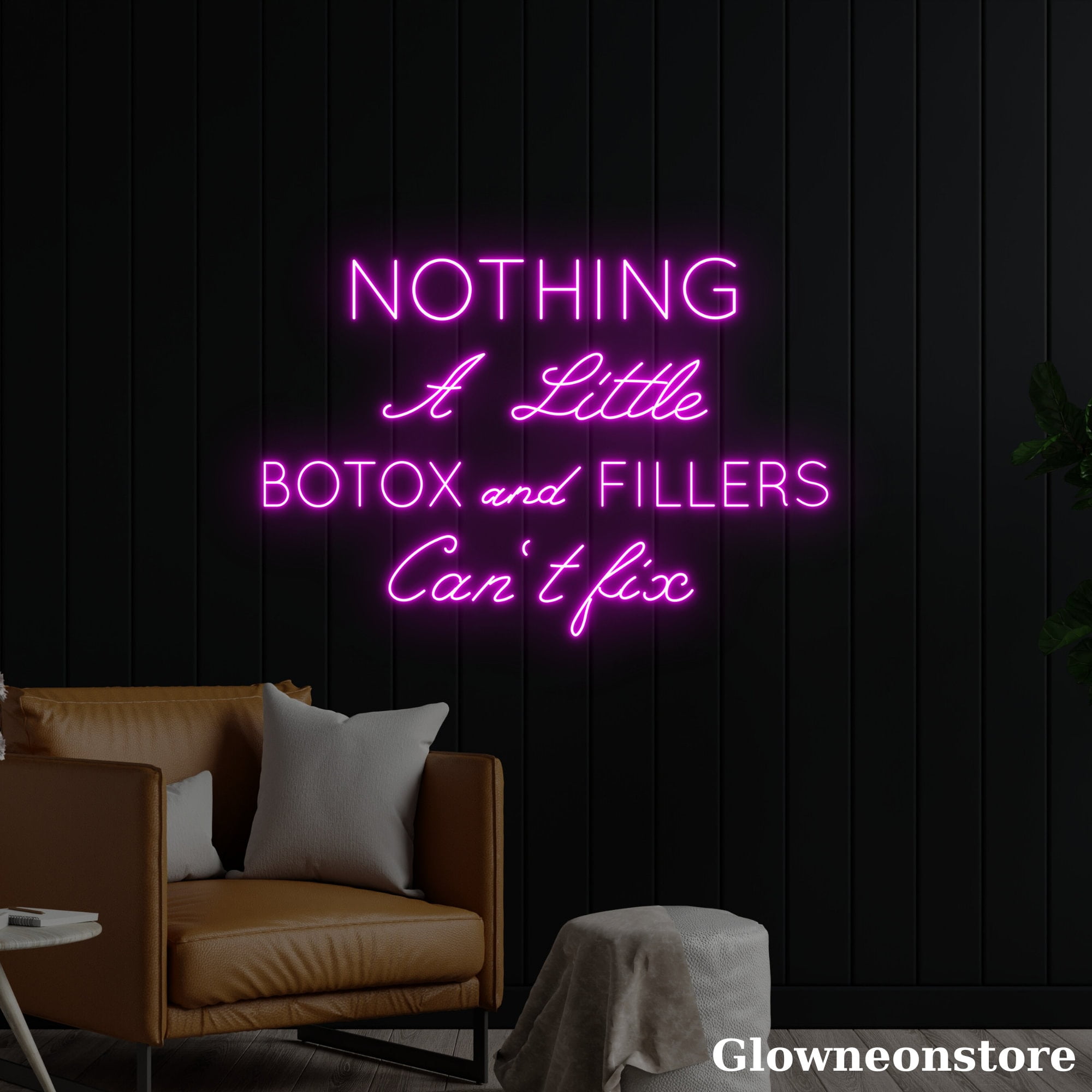 Glowneon Nothing a Little Botox Filler Neon Sign, Beauty Shop Decor ...