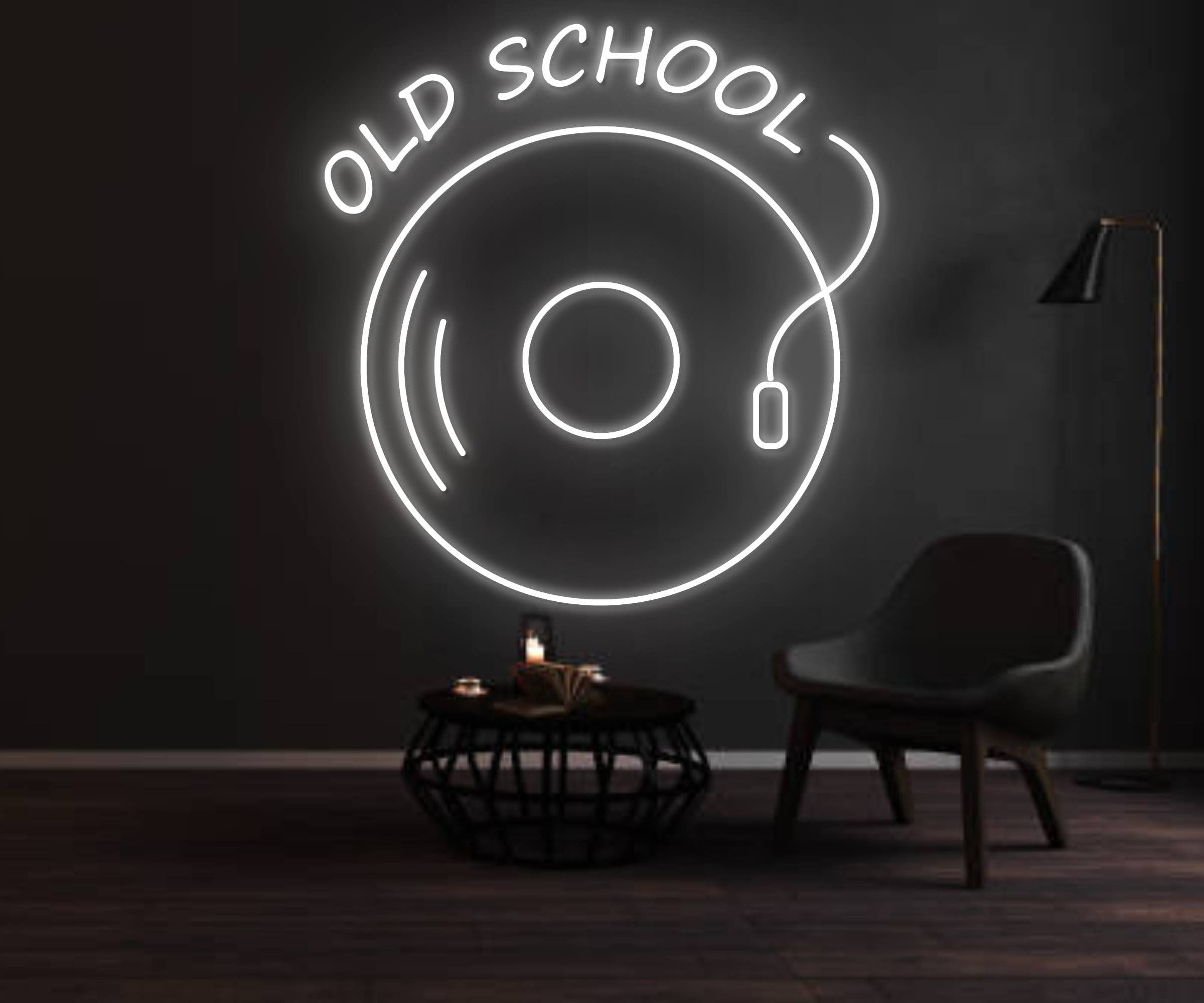Glowneon Old School Retro Vinil Neon Sign, Retro Home Room Decor ...