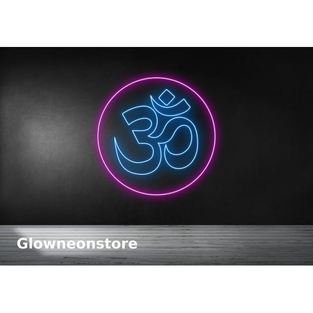 Glowneon Om Neon Sign, Om Led Light Sign, Om Wall Decoration ...