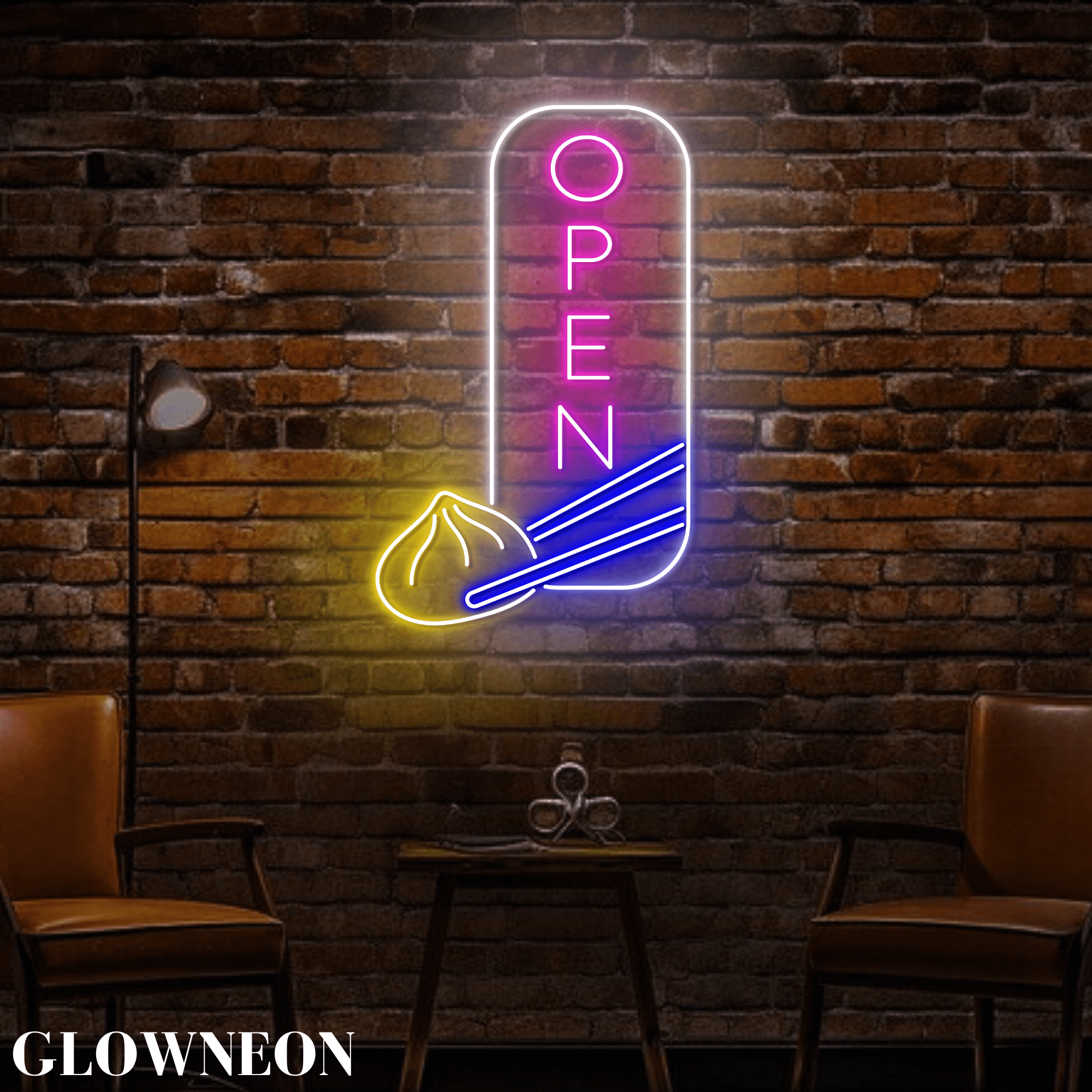 Glowneon Open Dim Sum Restaurant Neon Wall Art, Chinese Dim Sum Sign ...