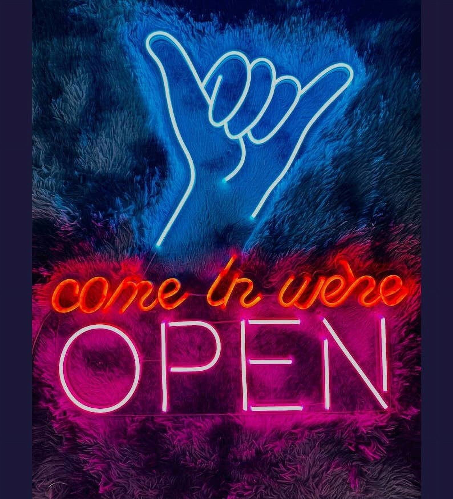 Glowneon Open Neon Sign, Shop Store Welcome Sign Shop - Walmart.com