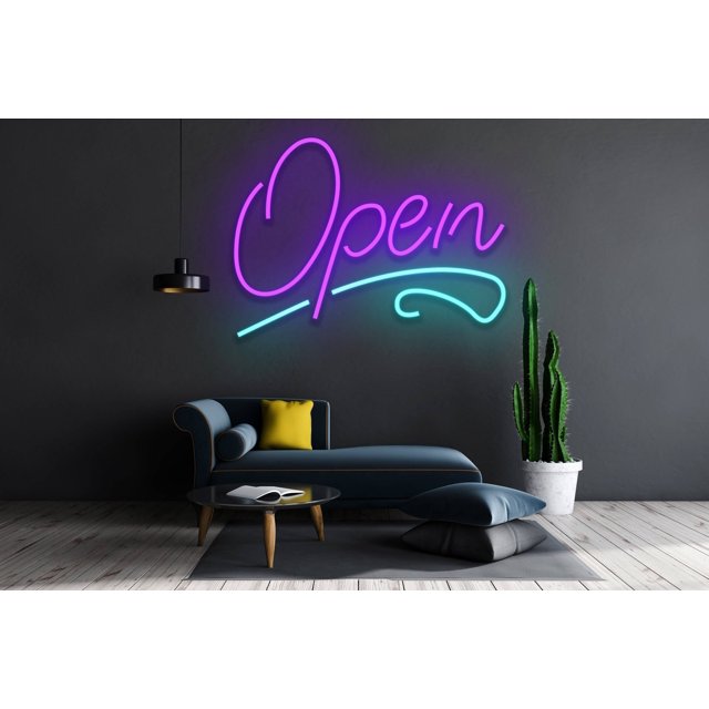 Glowneon Open Neon Signs, Basic Welcome Sign for Store - Walmart.com