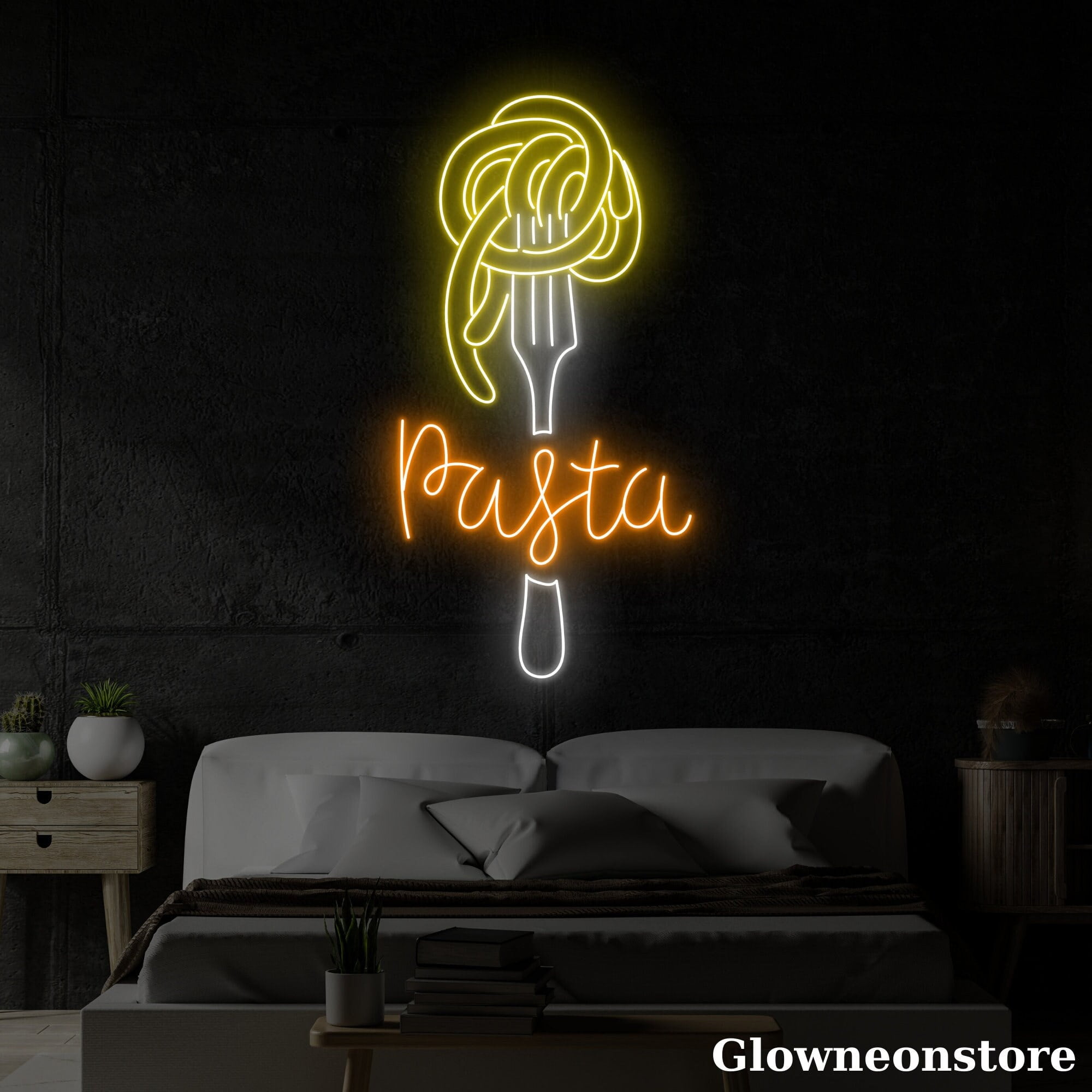 Glowneon Pasta Neon Sign, Pasta Led Sign, Welcome Open Italian ...