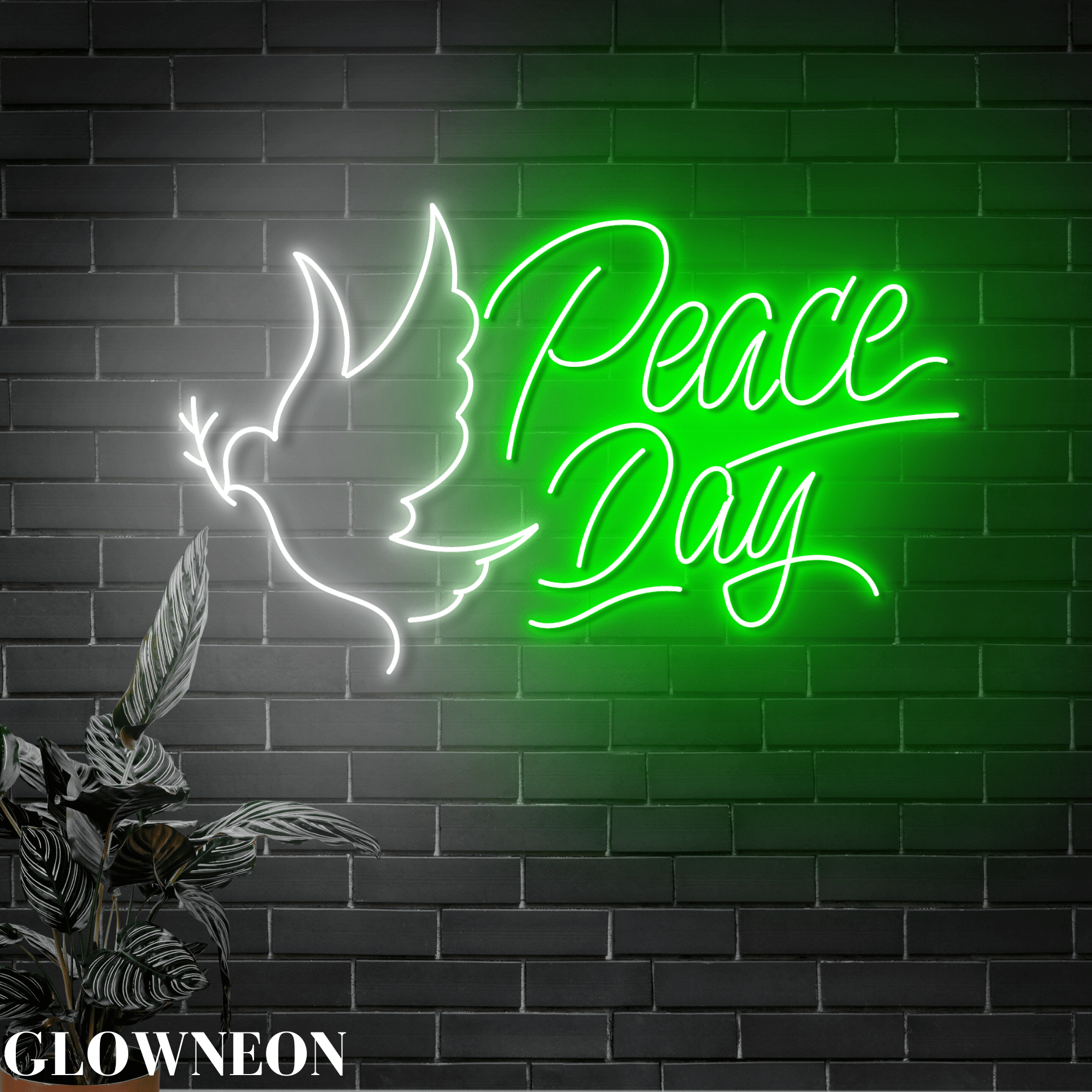 Glowneon Peace Day Led Sign, Dove National Peace Day 2024 Neon Sign ...