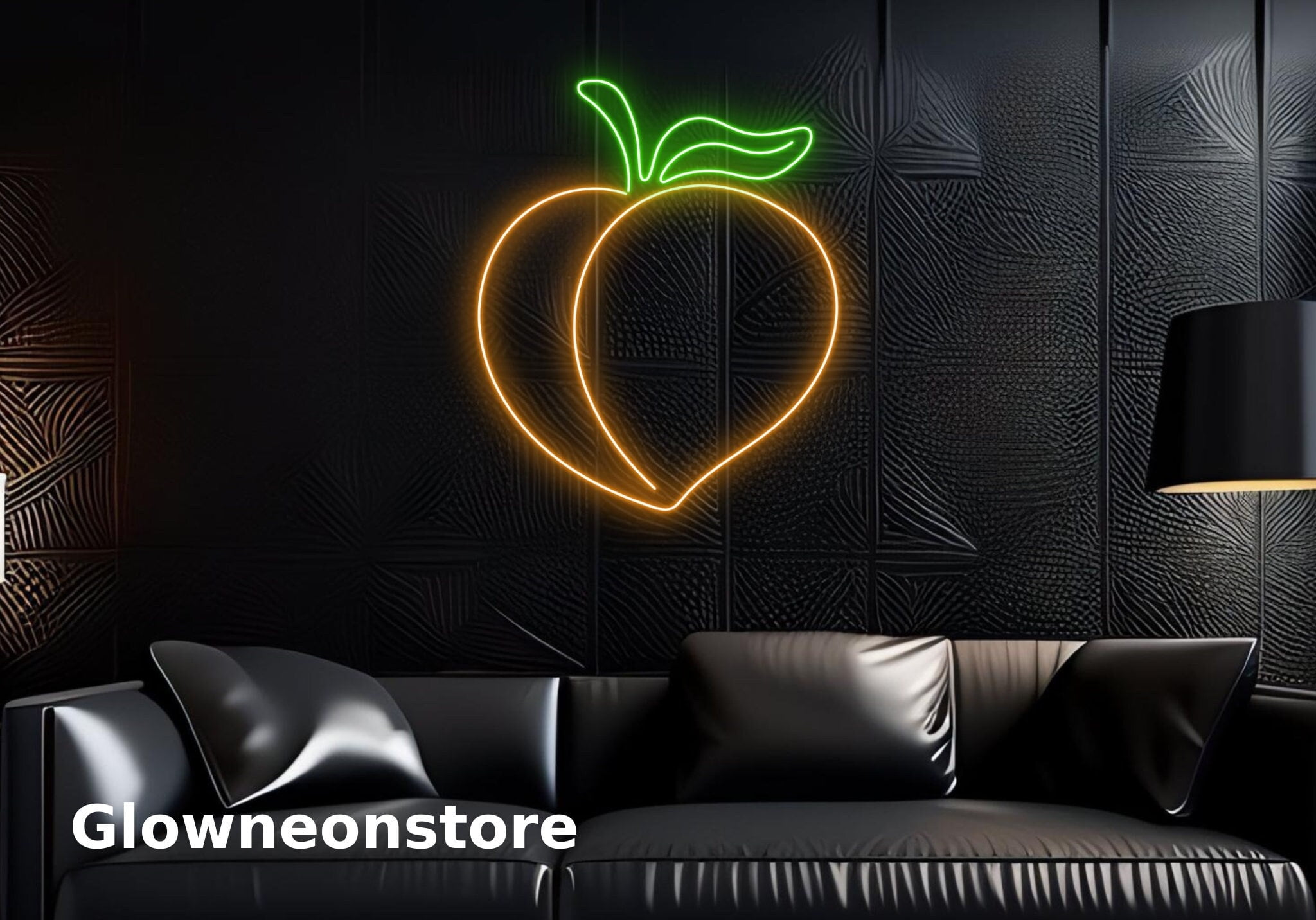 Glowneon Peachy Fruit Neon Sign, Peachy Led Light, Fruit Wall Art ...