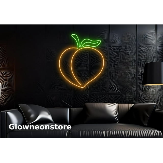 Glowneon Peachy Fruit Neon Sign, Peachy Led Light, Fruit Wall Art ...
