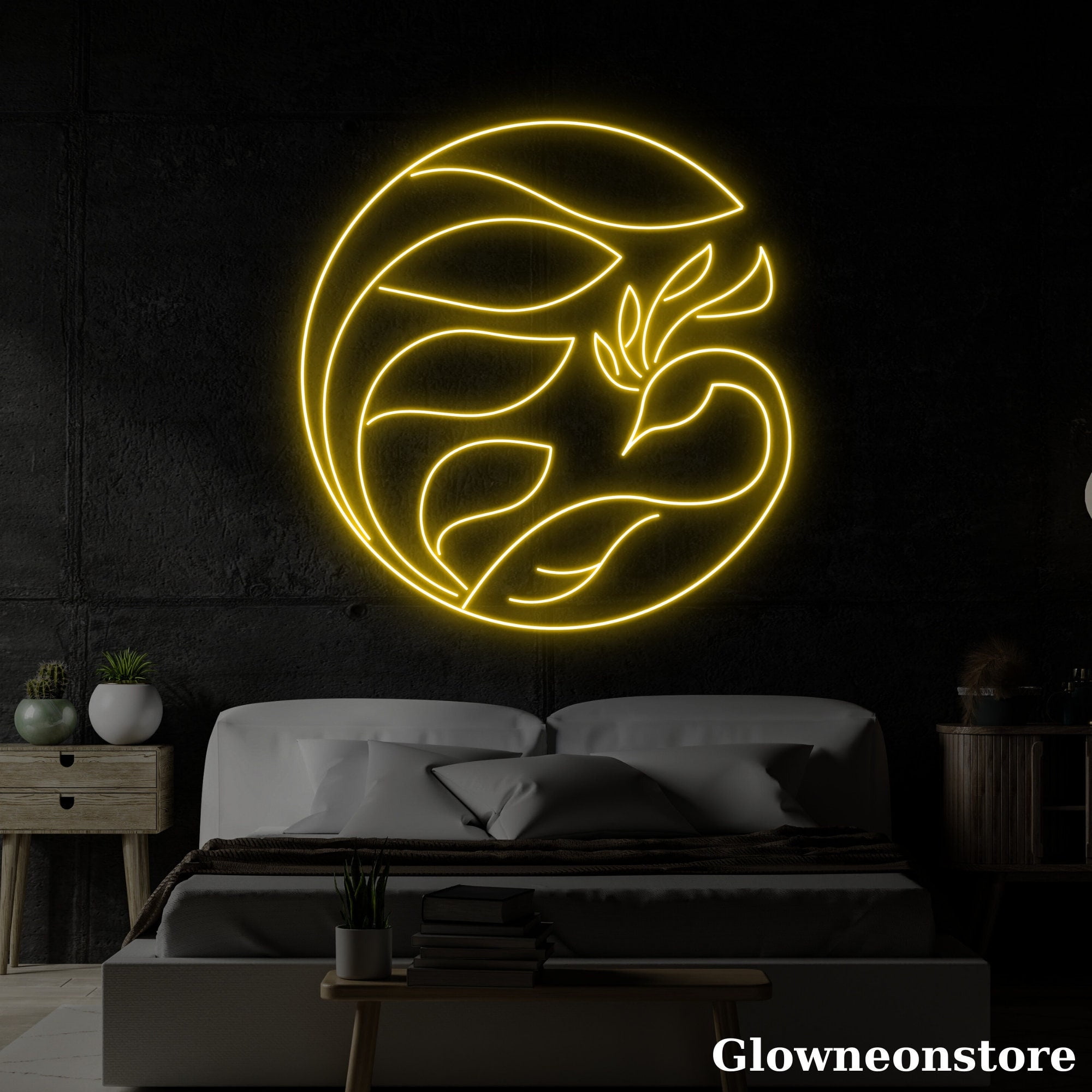 Glowneon Peacock Feather Neon Sign, Peafowl Feather Led Sign ...