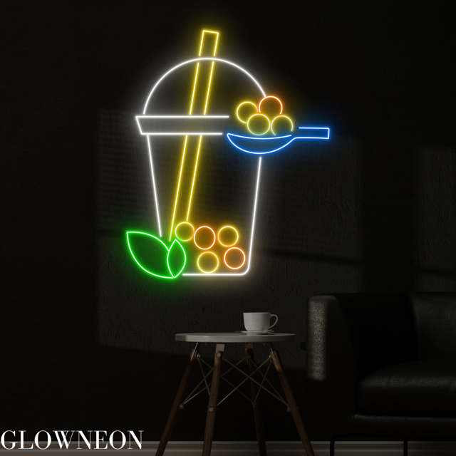 Glowneon Pearl Milk Tea Neon Sign, Milk Tea Led Sign, Boba Tea Decor ...