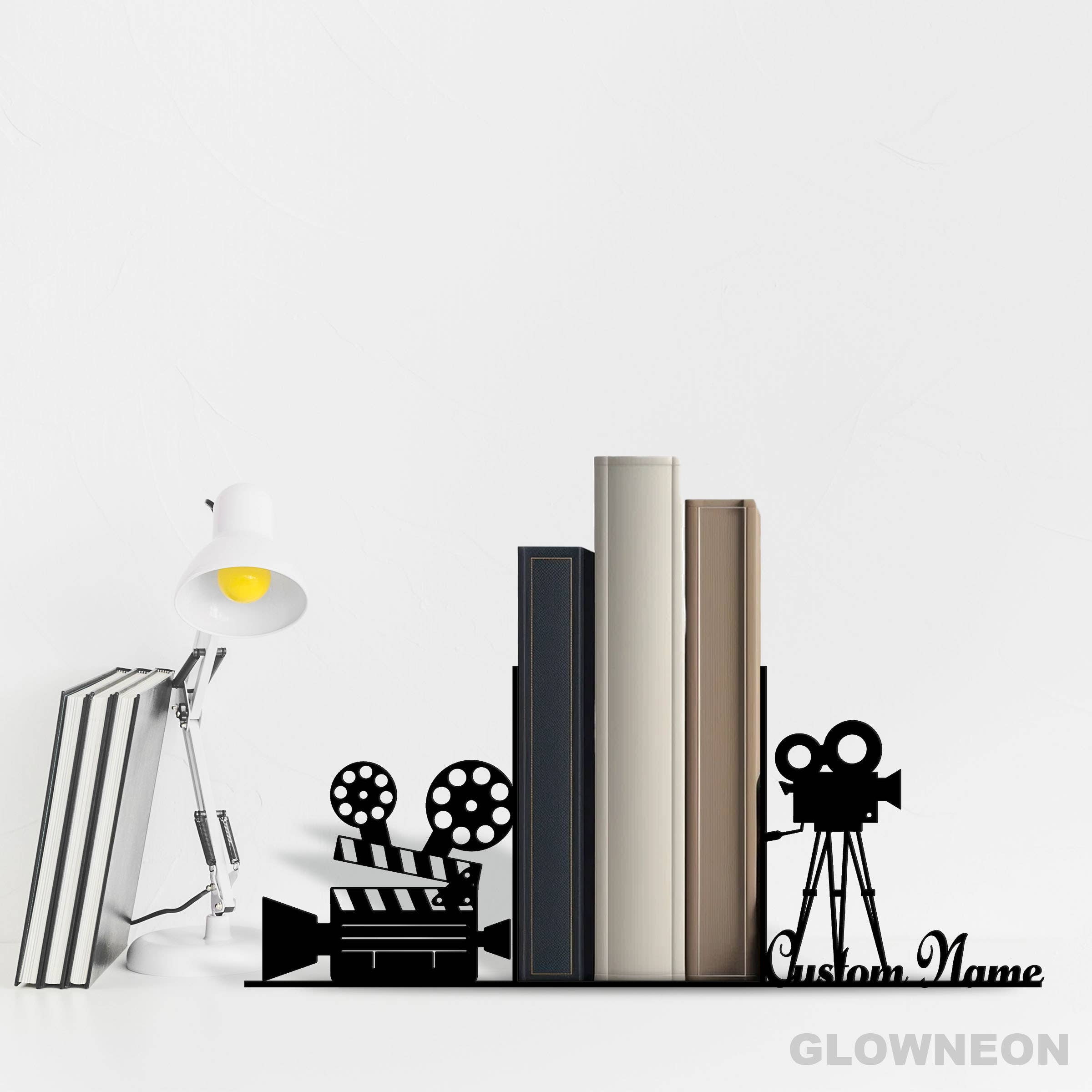 Glowneon Personalized Cinema Movie Theater Book End, Director Bookend ...