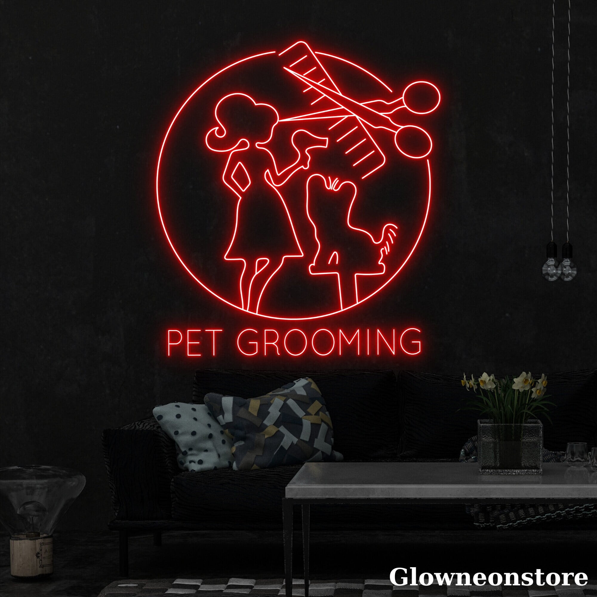 Glowneon Pet Grooming Neon Sign, Pet Grooming Led Light, Pet Grooming ...