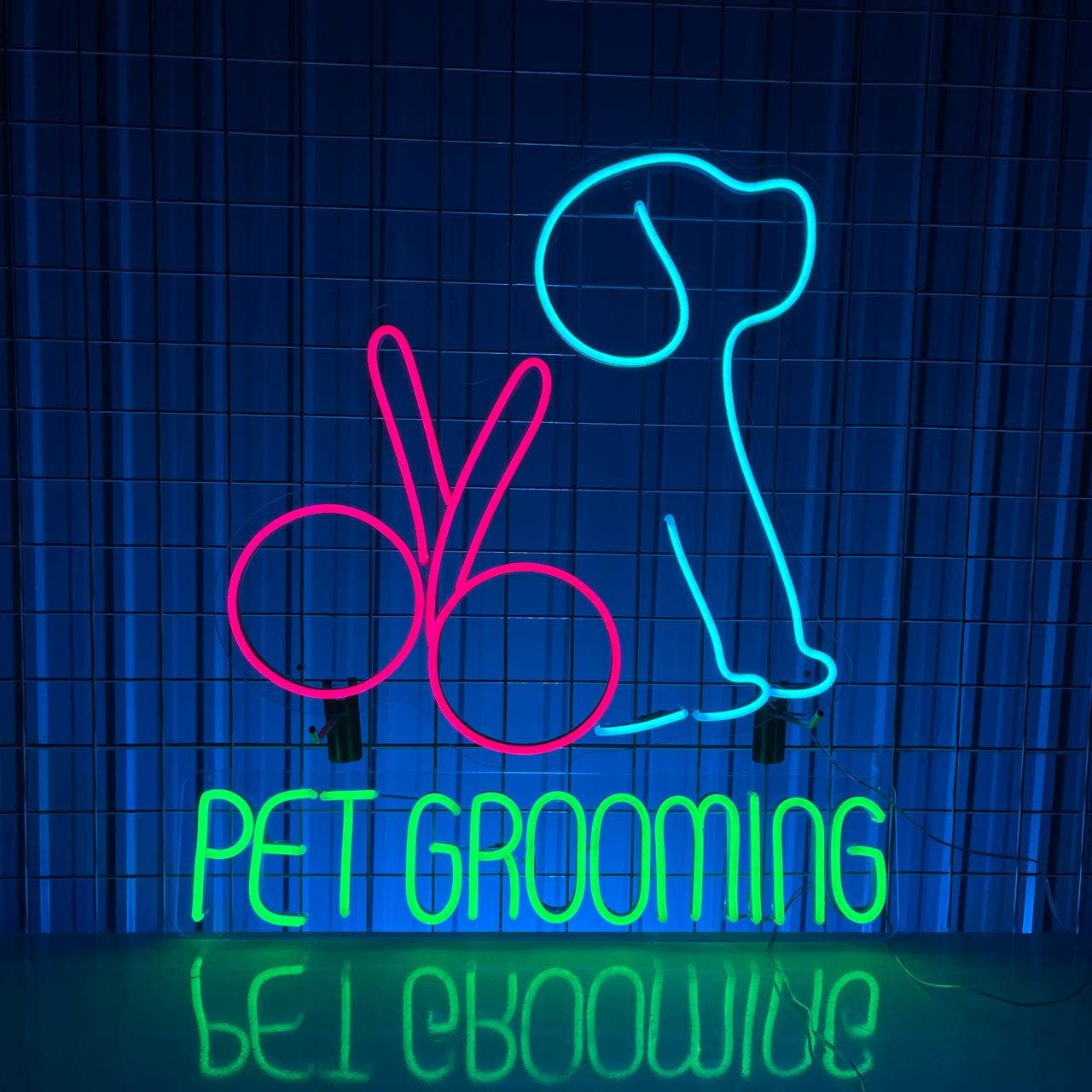 Glowneon Pet Grooming Signboard, Neon sign, Welcome sign for Pet Shop ...