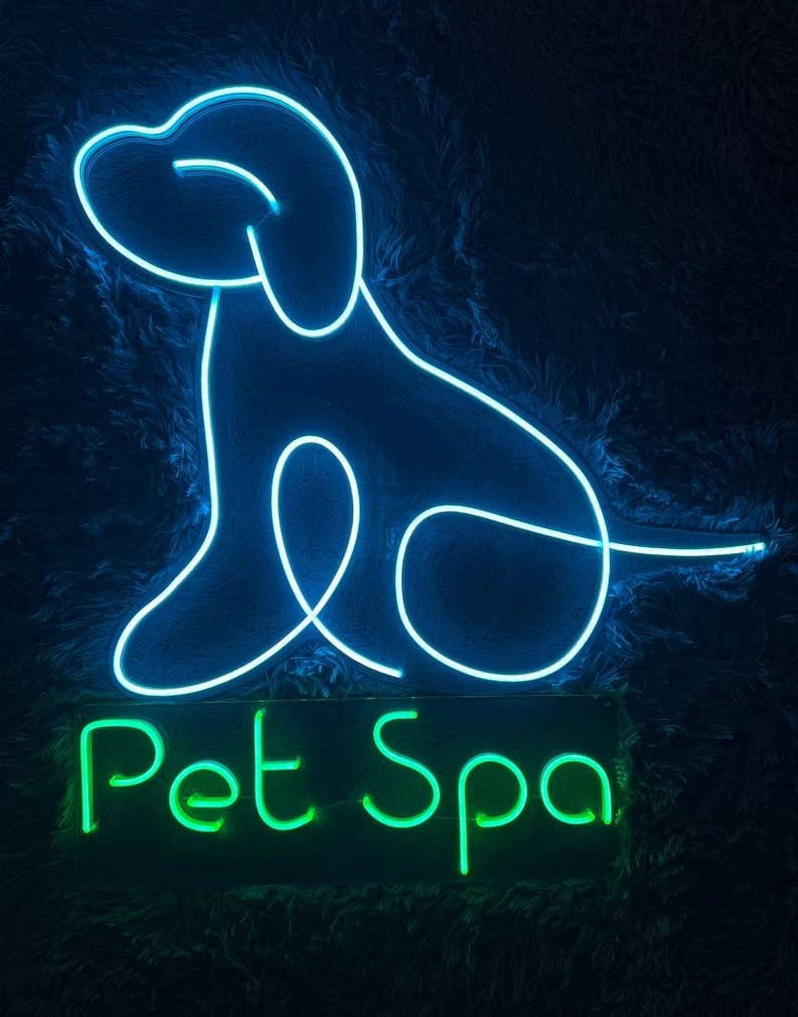 Glowneon Pet Spa Shop Signboard, Neon sign, Welcome sign - Walmart.com