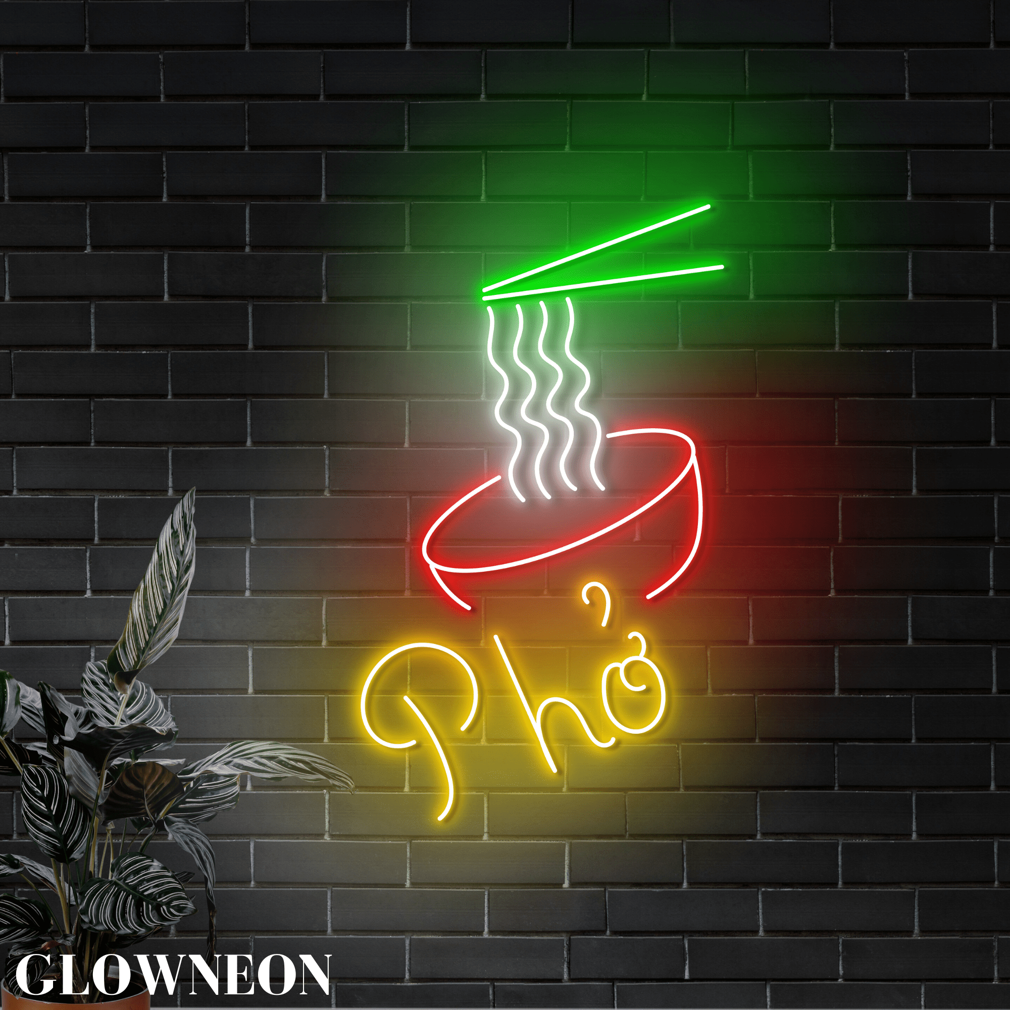 Glowneon Pho Bowl Led Sign, Vietnamese Pho Restaurant Decor, Pho Sign ...