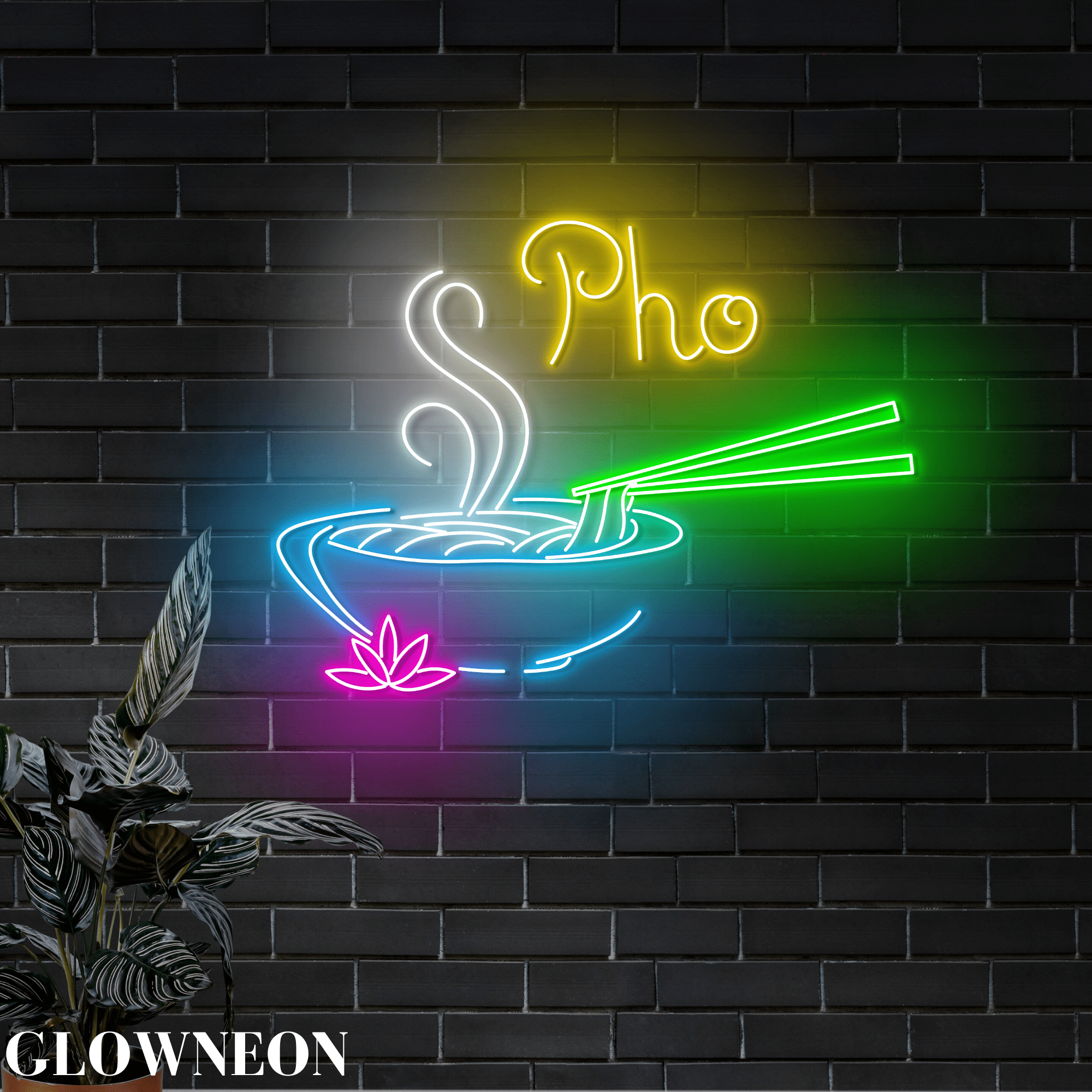 Glowneon Pho Neon Light, Vietnamese Pho Wall Art, Vietnam Food Decor ...