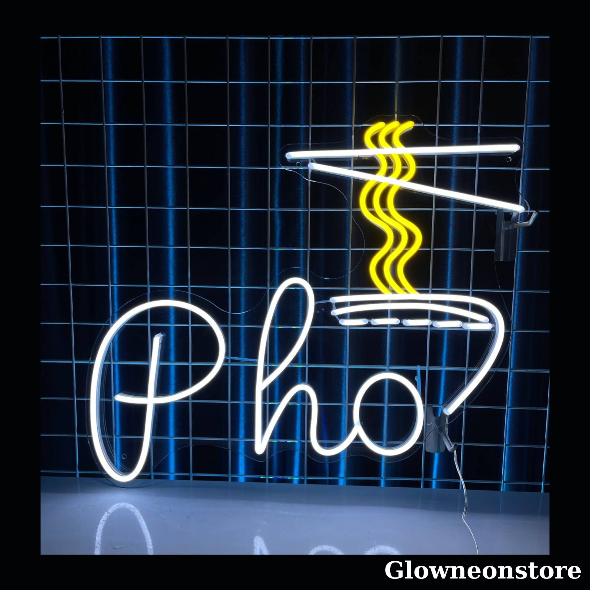 Glowneon Pho Neon Sign, Pho Vietnamese LED Sign, Pho Restaurant Open ...