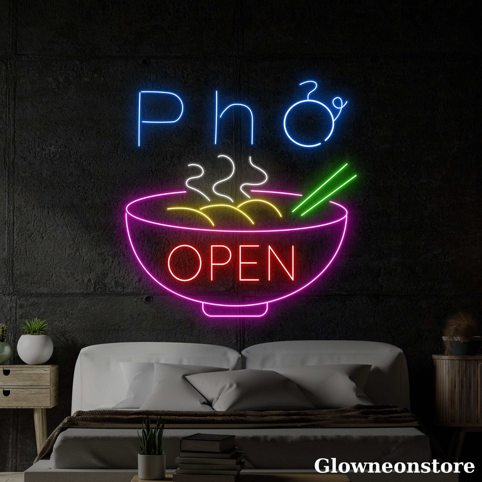 Glowneon Pho Neon Sign, Pho Vietnamese Led Sign, Pho Restaurant ...