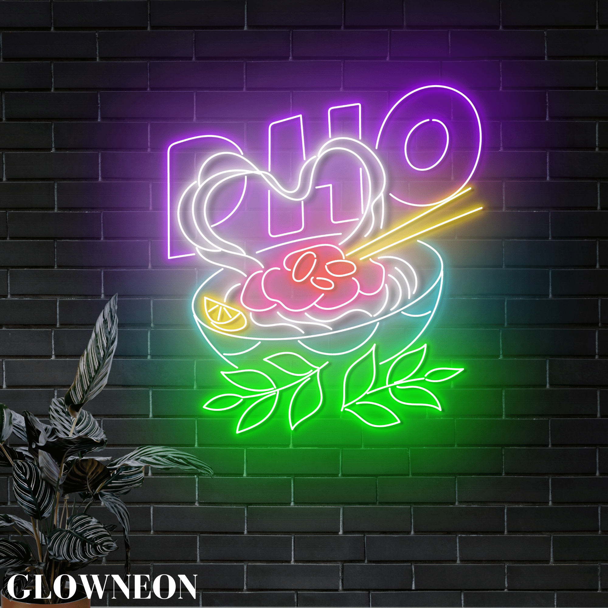 Glowneon Pho Restaurant Vietnamese Led Sign, Pho Noodle Soup Wall Art ...