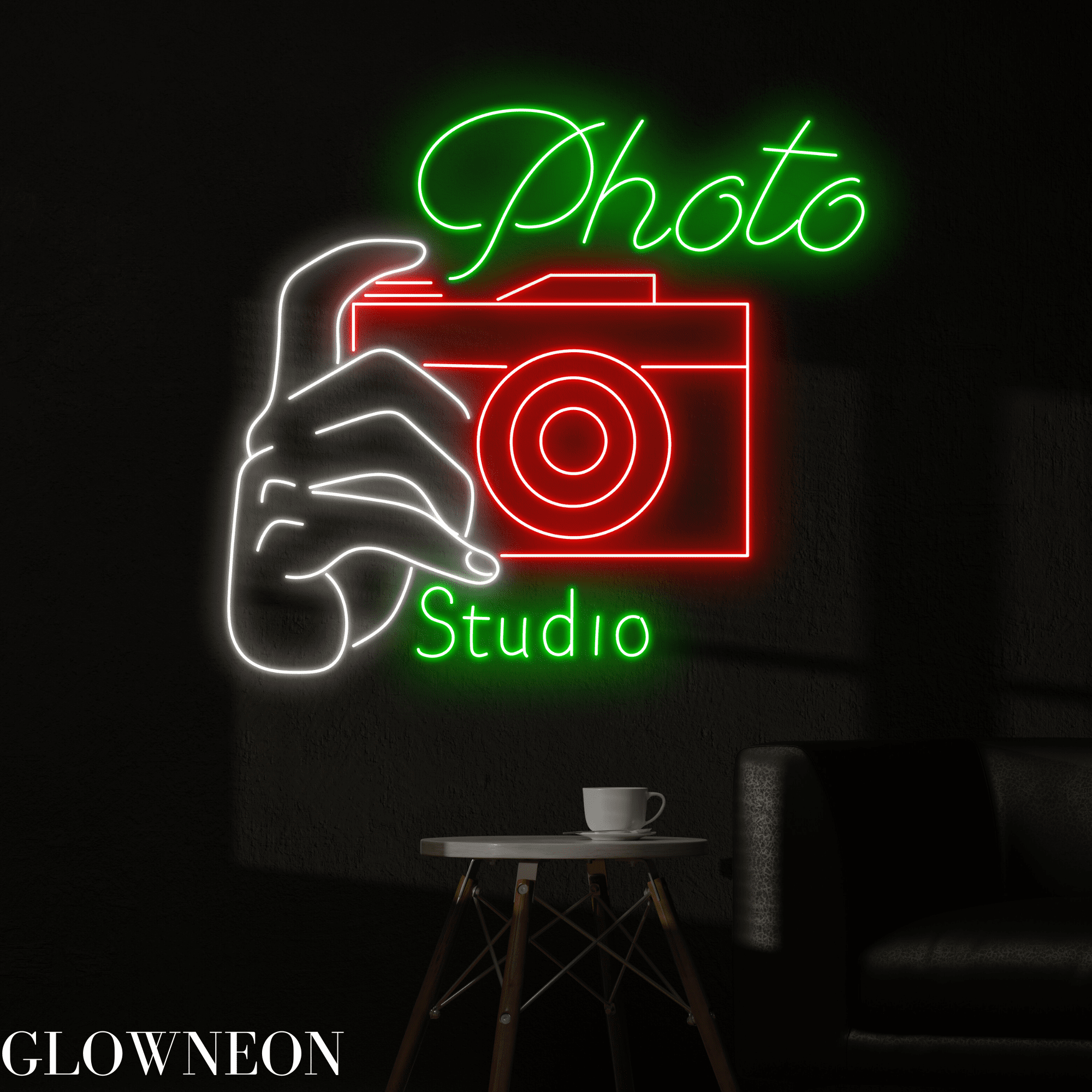 Glowneon Photo Studio Neon Sign,Photo Studio Led Sign, Camera Light ...