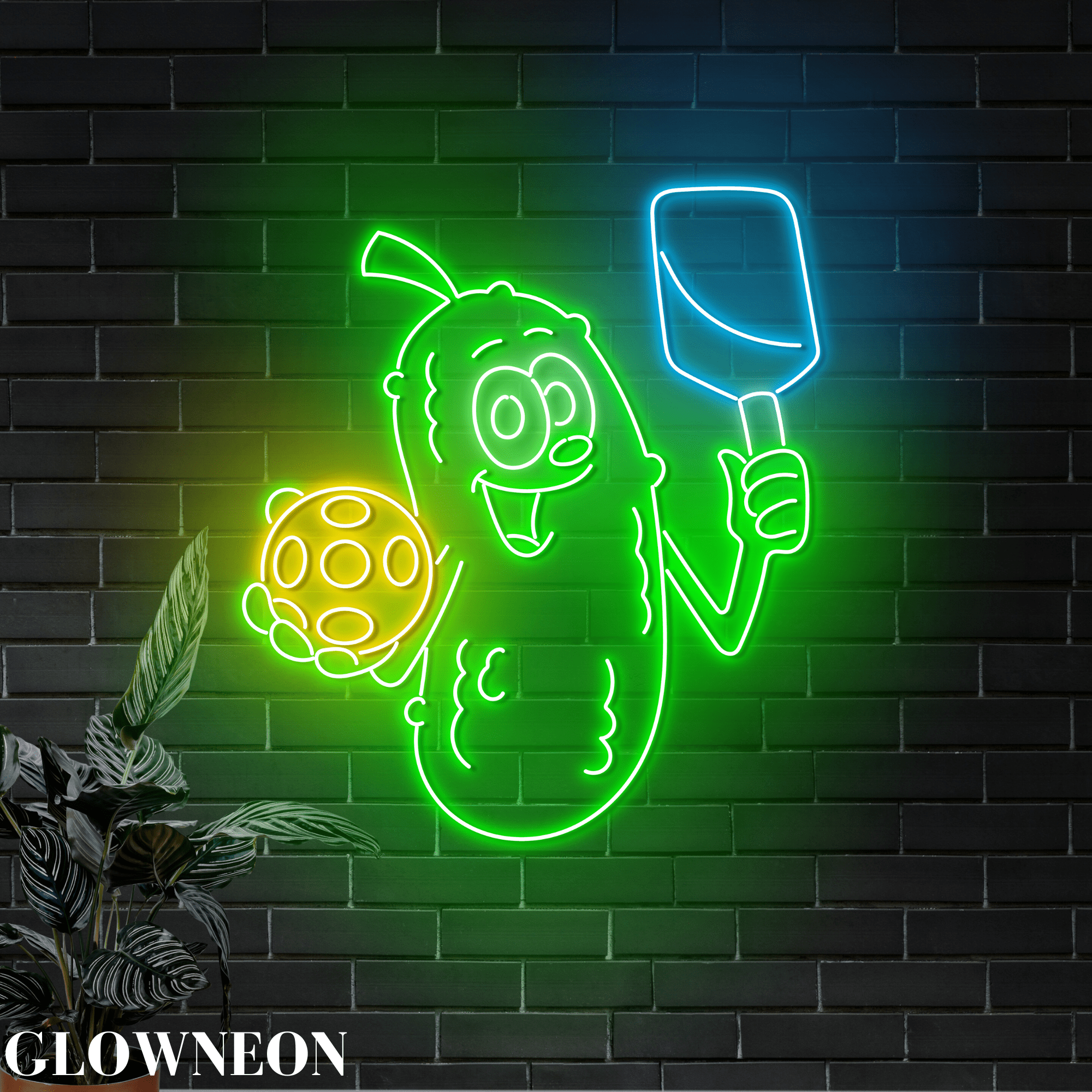 Glowneon Pickle Funny Neon Sign, Pickleball Led Sign, Pickleball Sign ...