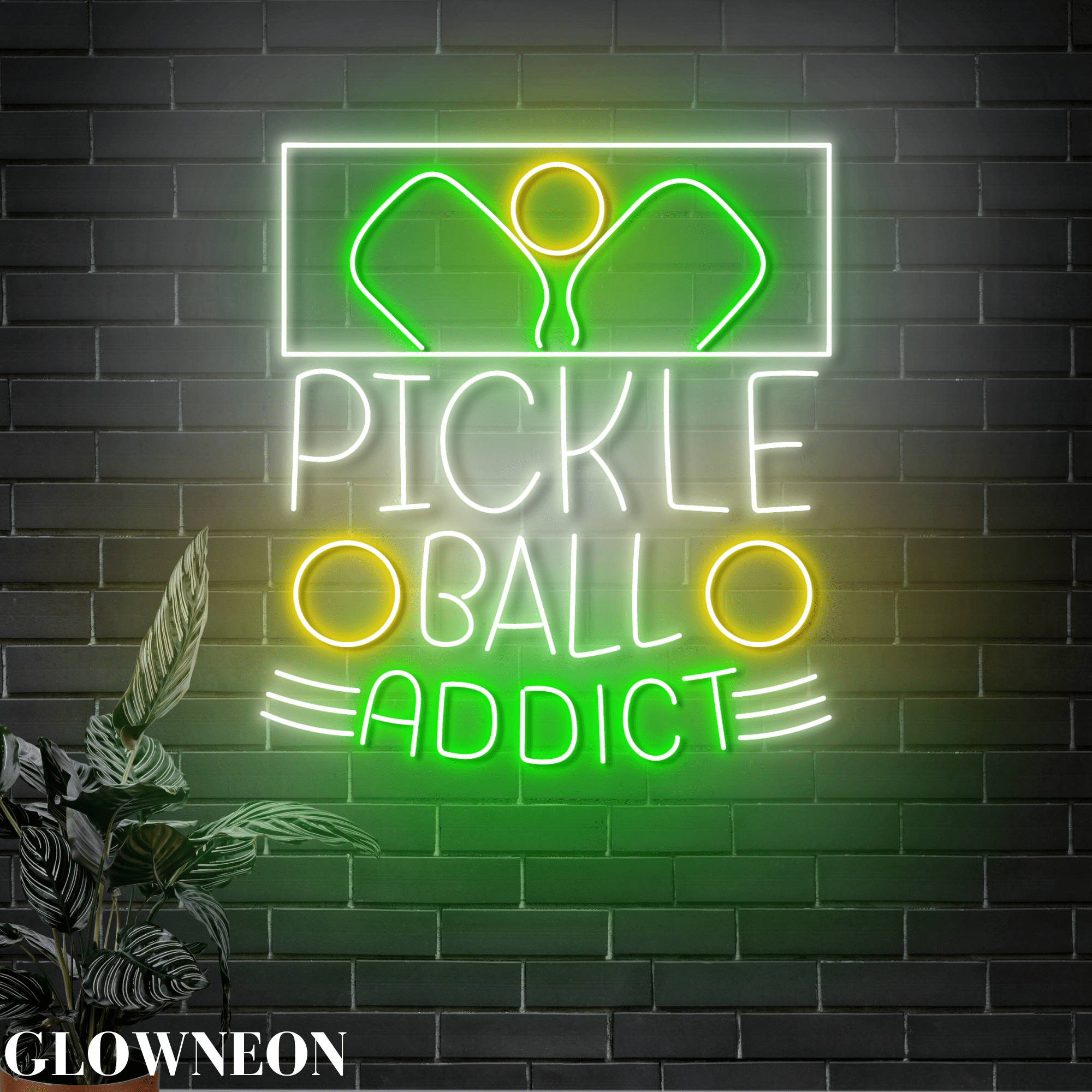 Glowneon Pickleball Addict Neon Led Sign Light Up Pickleball Court ...