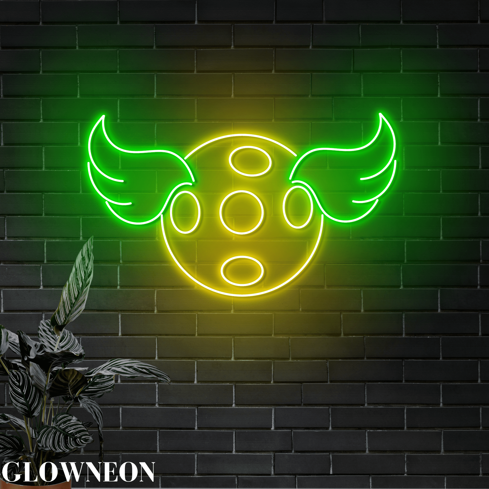 Glowneon Pickleball Ball Wings Neon Sign, Pickleball Court Led Sign ...