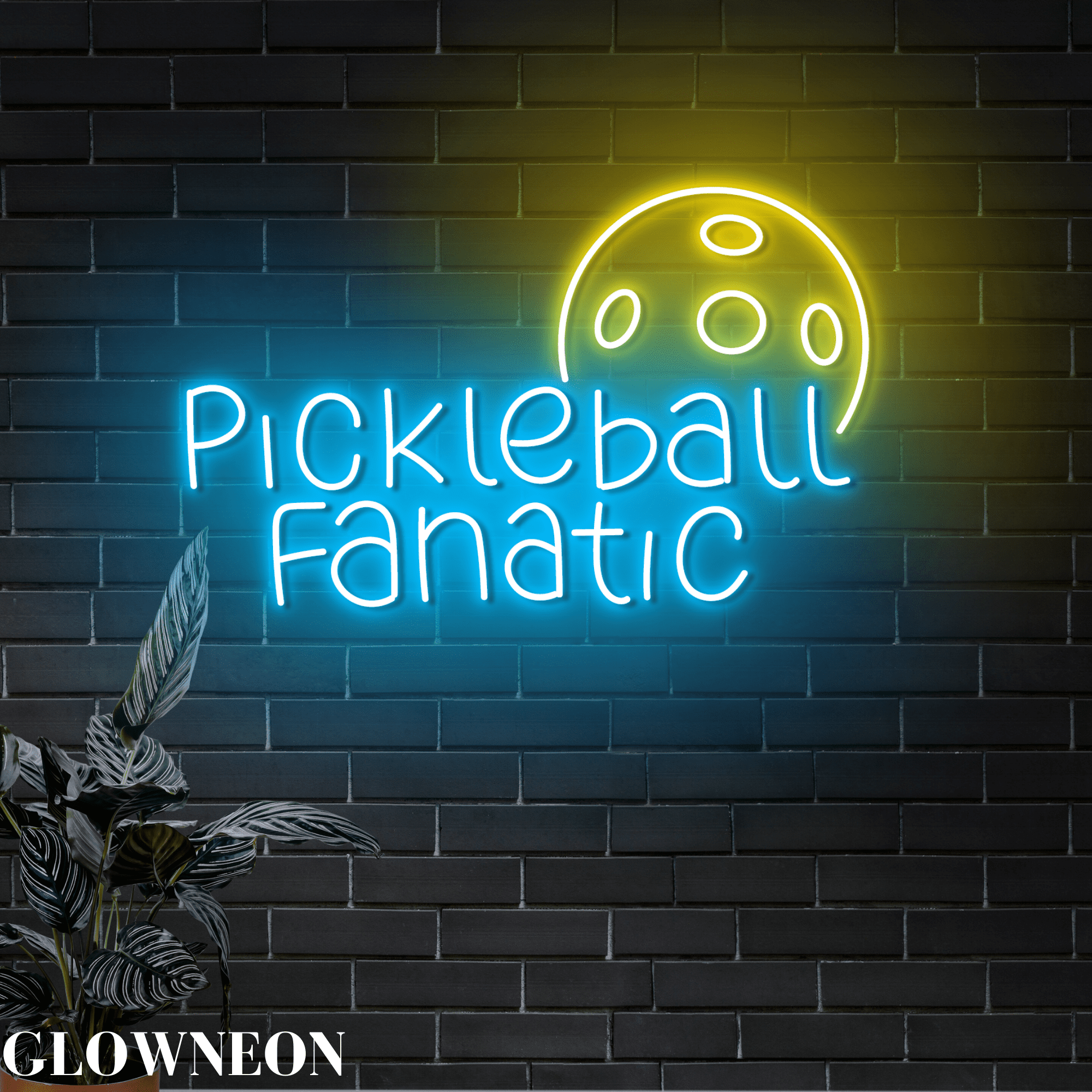 Glowneon Pickleball Fanatic Led Sign, Pickleball Court Neon Sign Deco ...