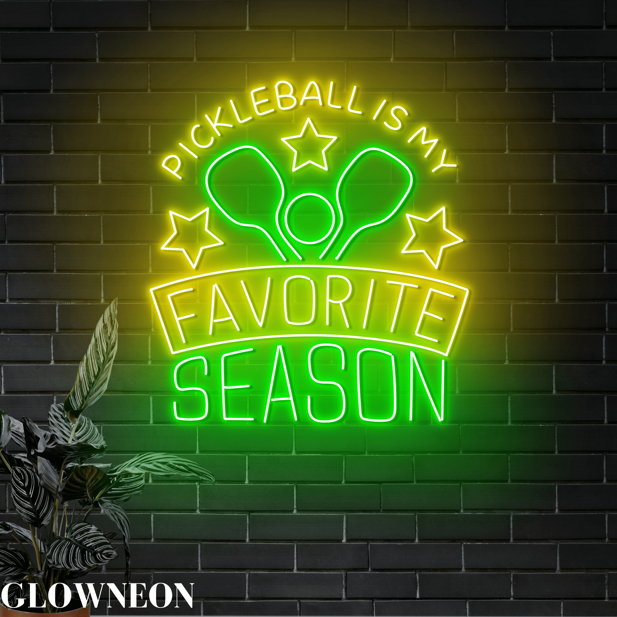 Glowneon Pickleball Neon Sign, Pickleball Is My Favorite Season Decor ...