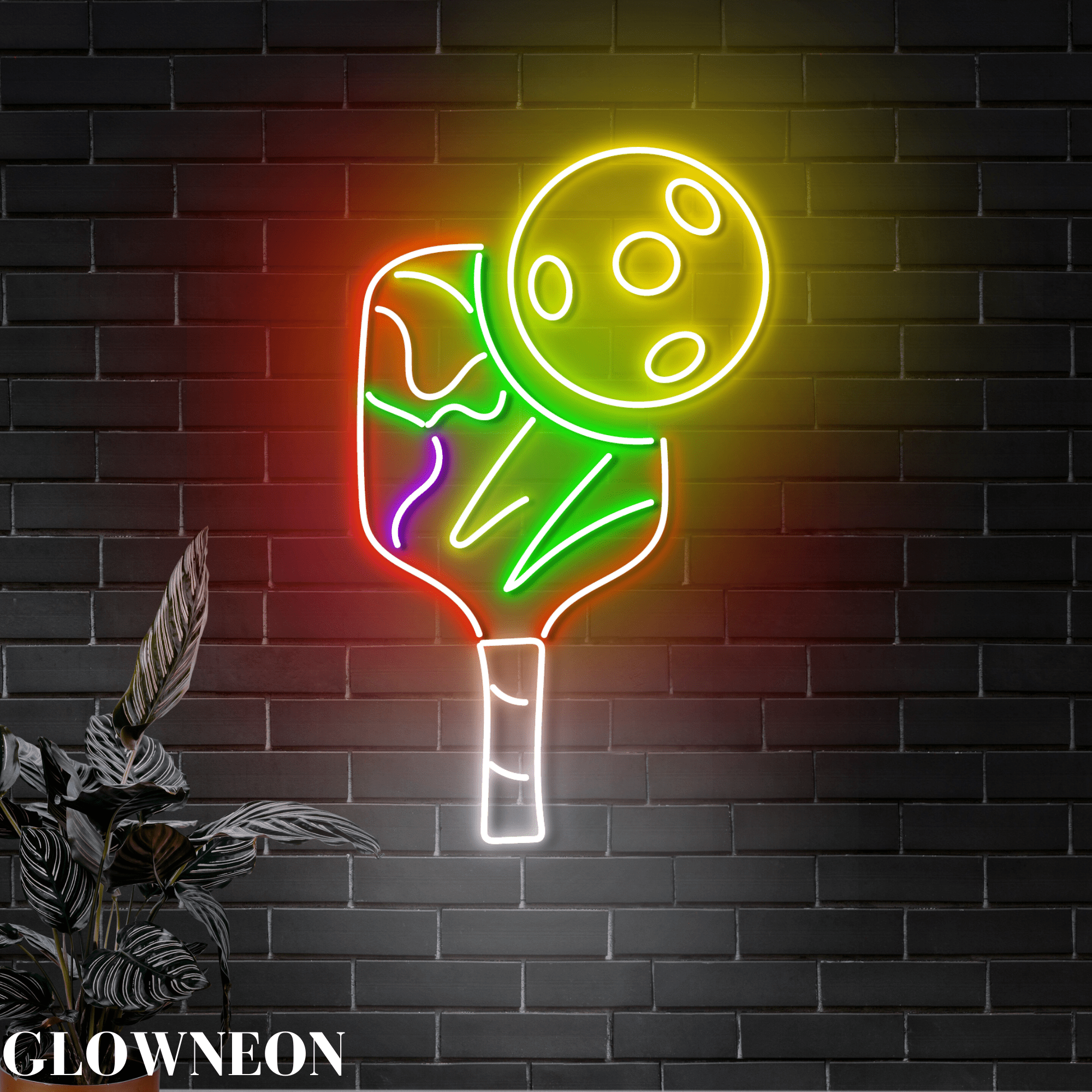 Glowneon Pickleball Racket Neon Sign, Open Pickleball Store Led Sign ...
