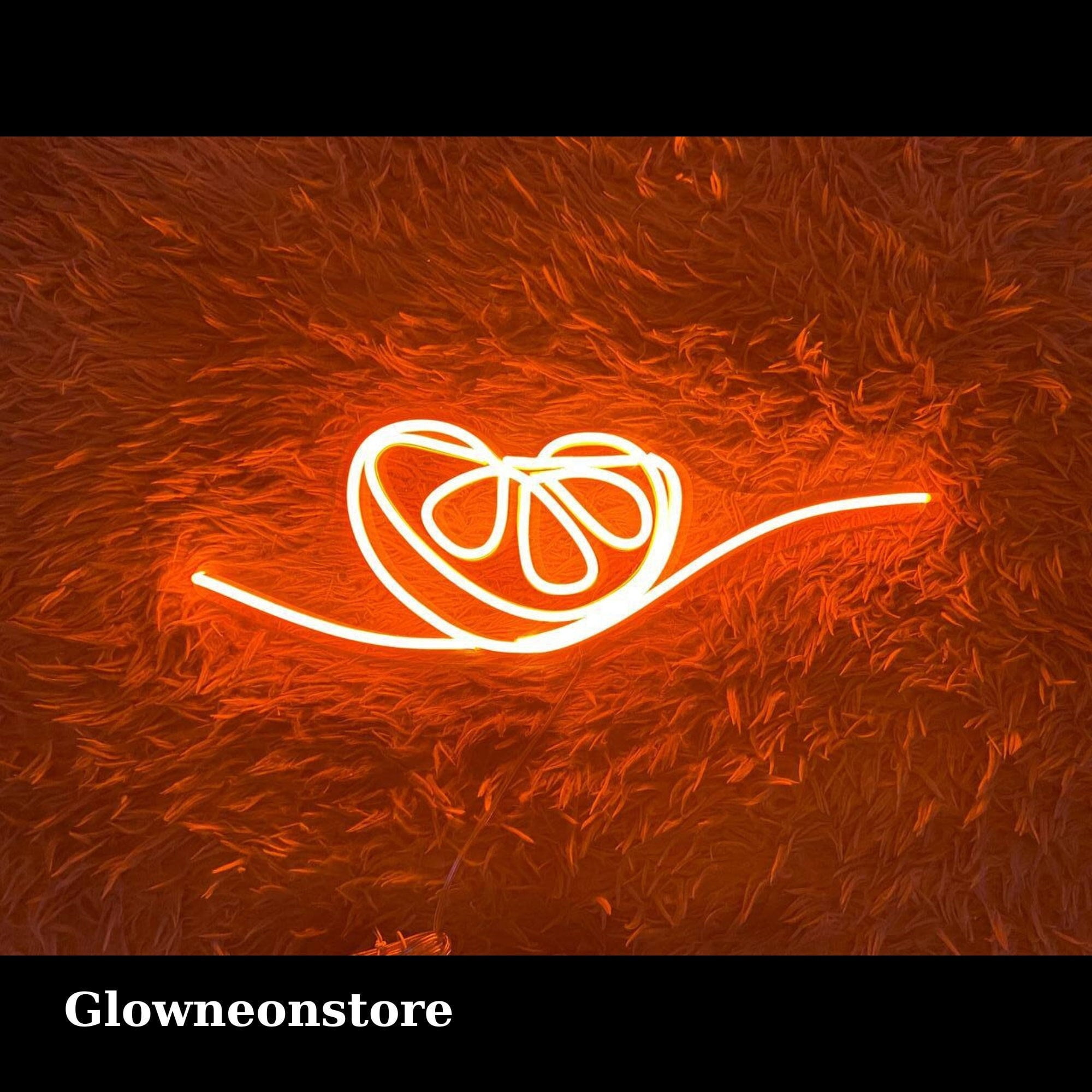 Glowneon Piece Of Orange Neon Sign, Orange Led Sign, Juice Fruit Shop ...