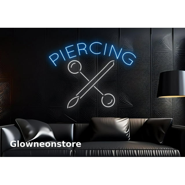 Glowneon Piercing Neon Sign, Piercing Led Light, Piercing Wall Decor ...