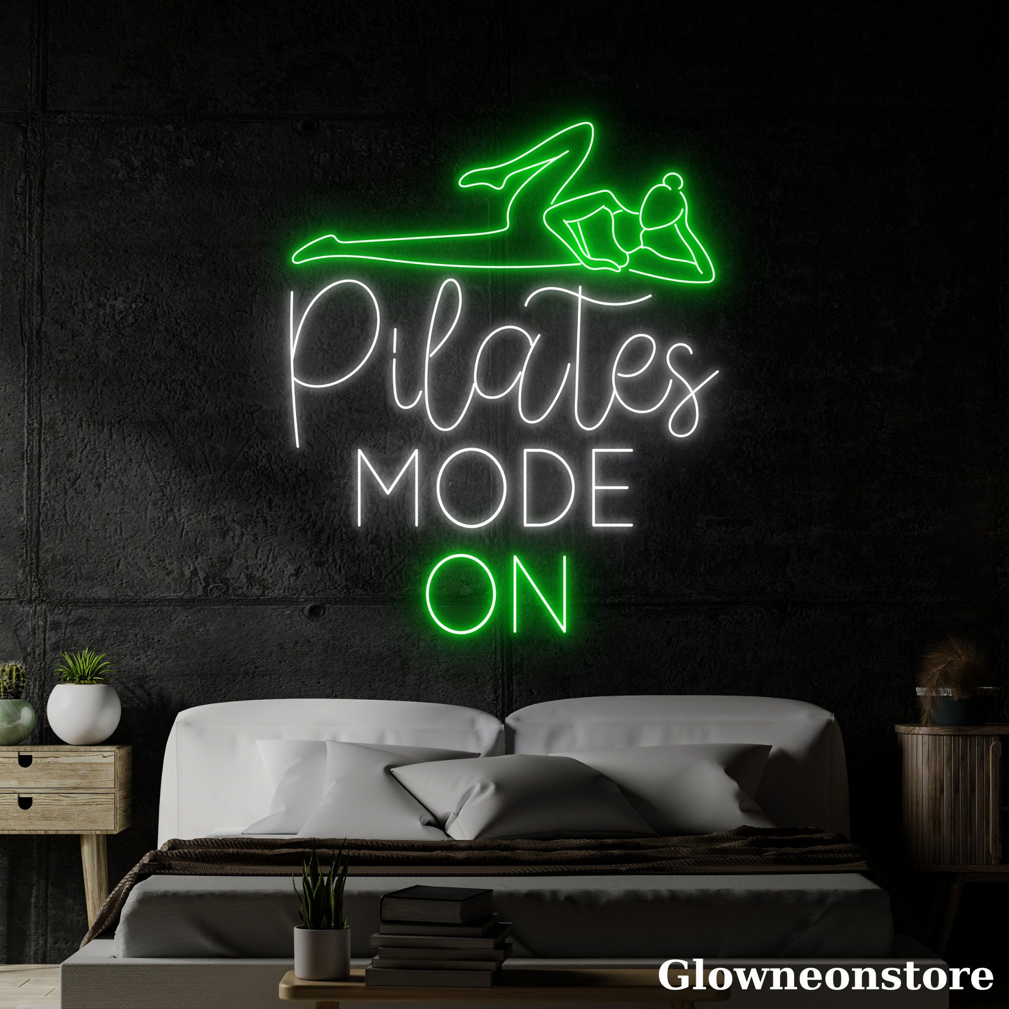 Glowneon Pilates Mode on Neon Sign, Girl Pilates Led Sign, Pilates ...