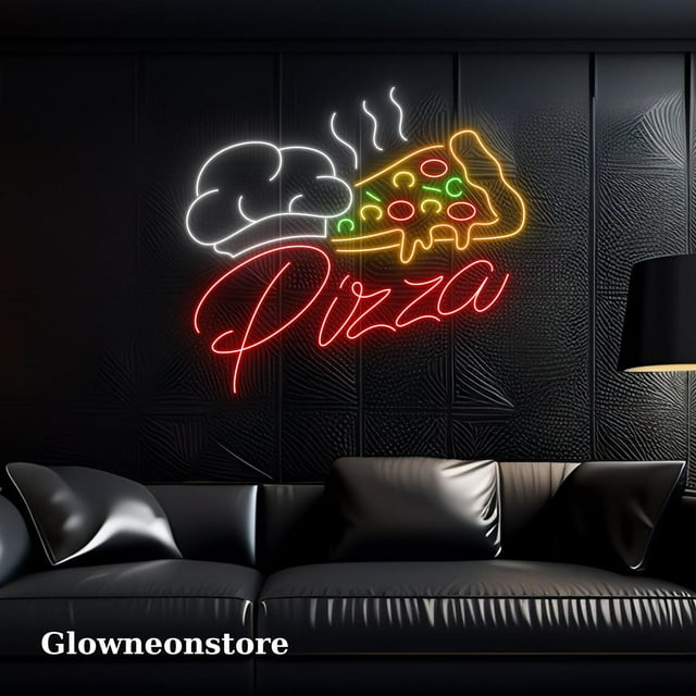 Glowneon Pizza Neon Sign, Pizza Led Light, Pizza Led Sign, Handmade ...