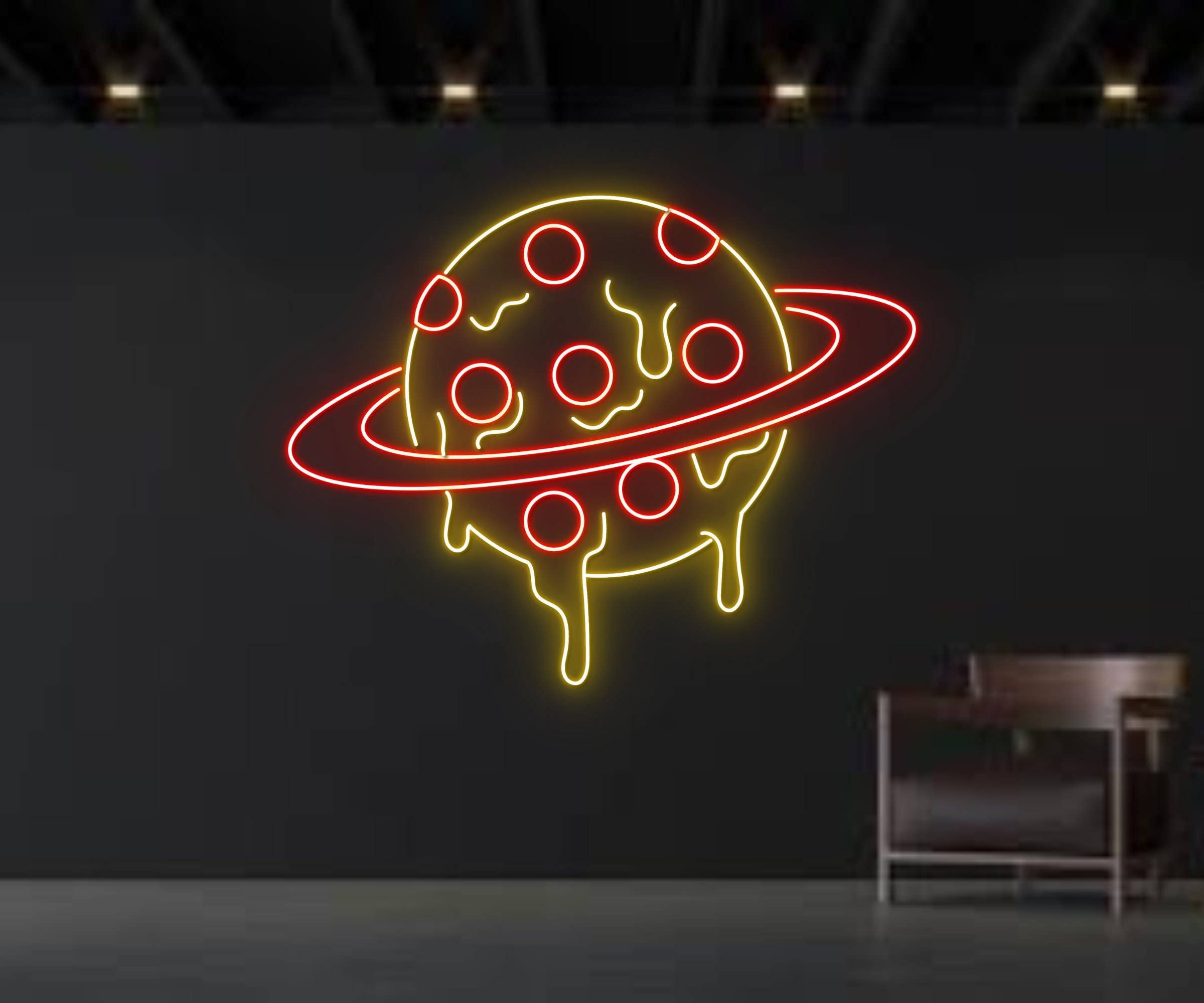 Glowneon Planet Pizza Neon Signs, Pizza Restaurant Decor - Walmart.com
