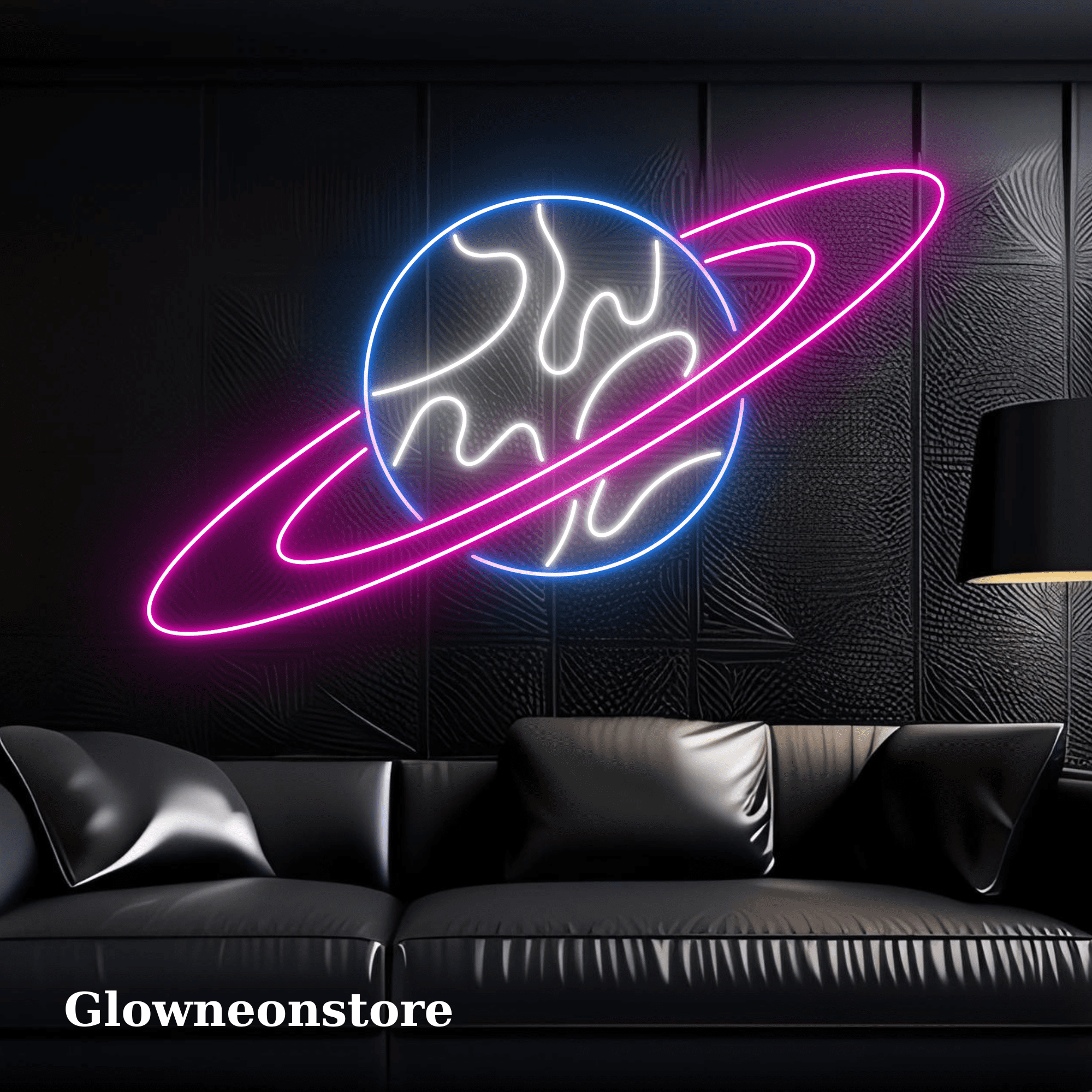 Glowneon Planet Saturn Neon Sign, Space Light Decor, Saturn Led Light - Walmart.com